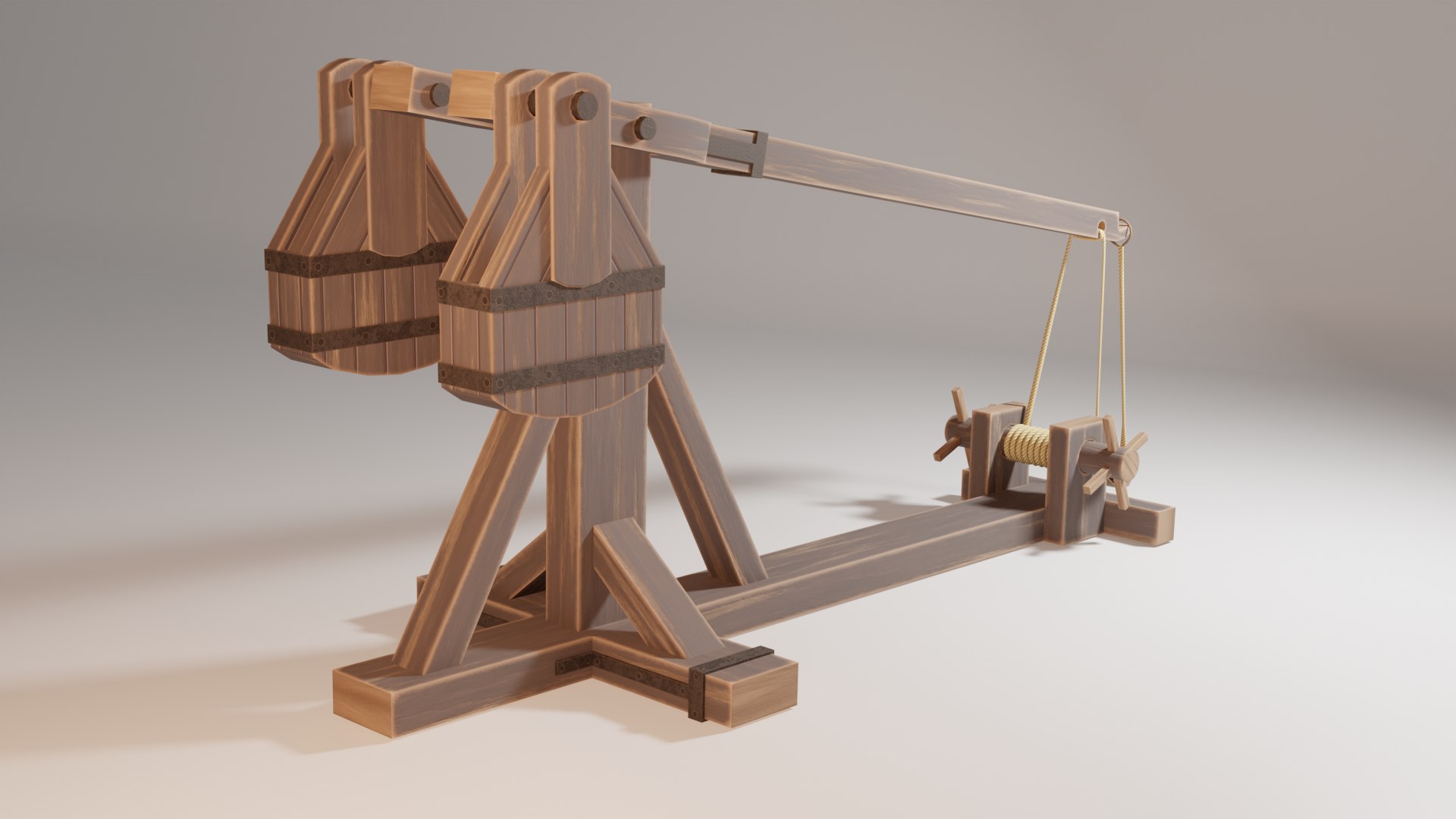 3D Trebuchet Animated - TurboSquid 2151311