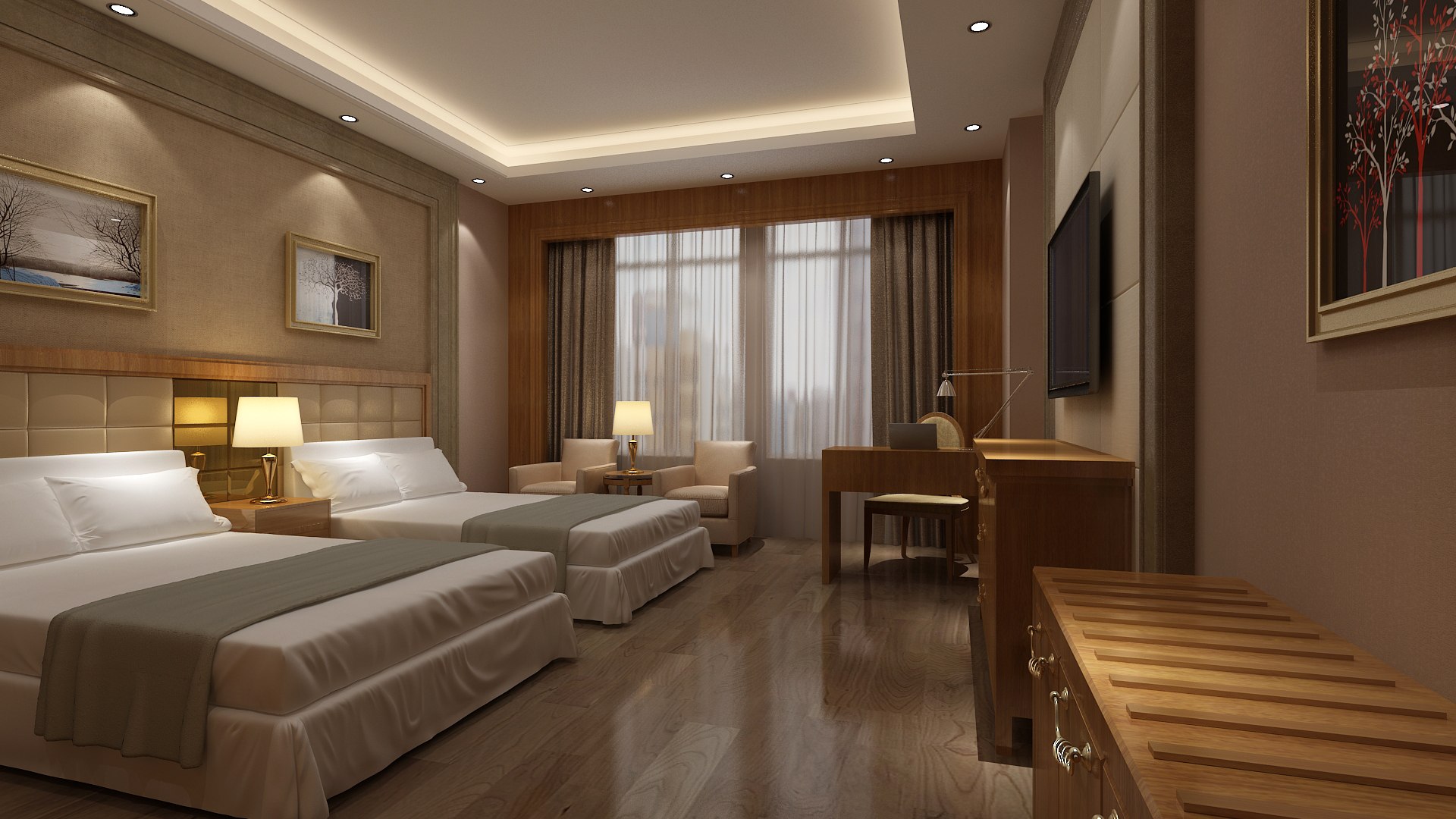 3D Hotel Room 06 - TurboSquid 2158417