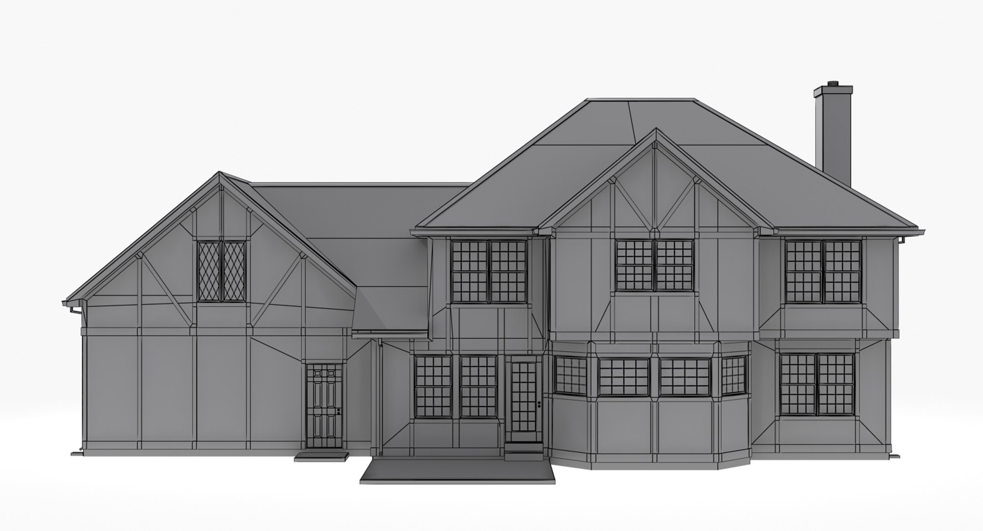 3ds max story residential house