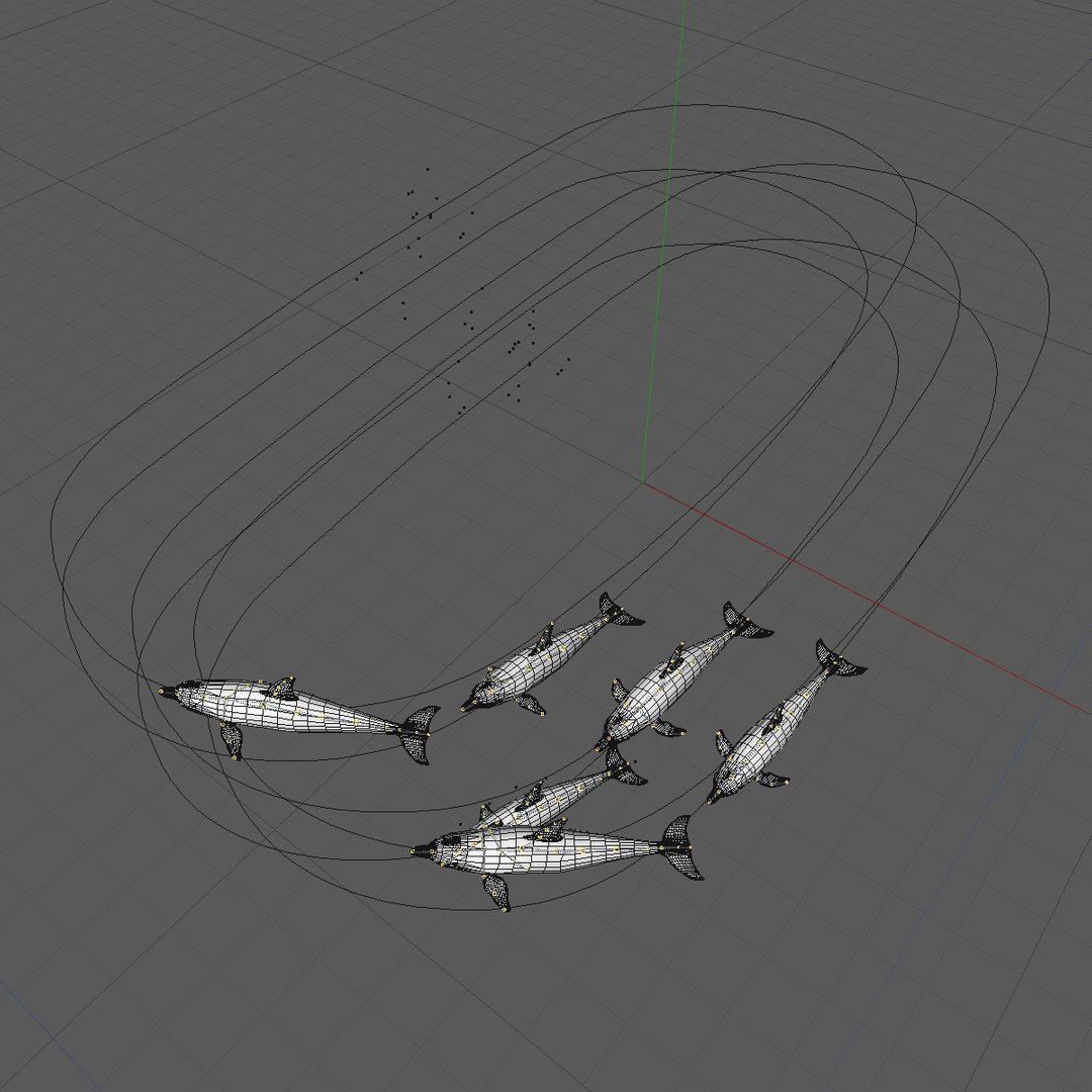 3D Group Dolphins Swimming Animation Model - TurboSquid 1197522