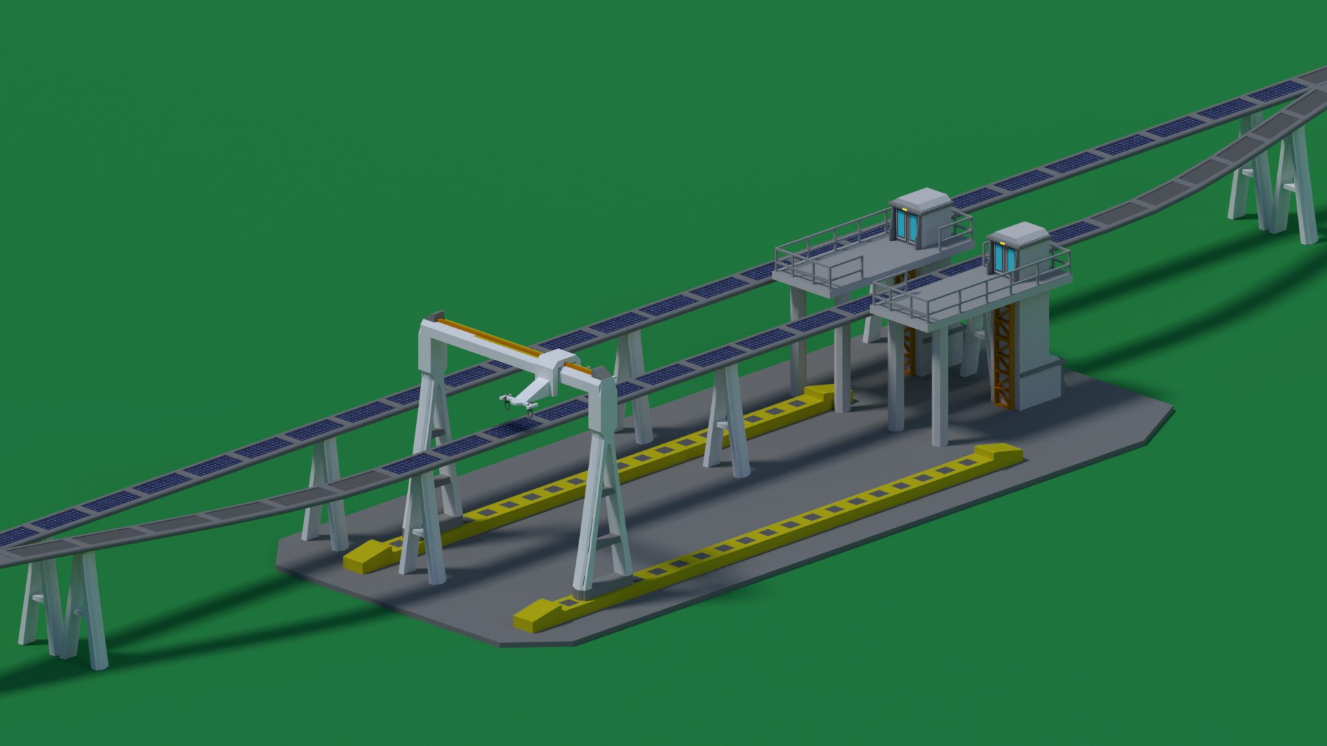 Free Maglev Train Station Low-poly Model - TurboSquid 1442980