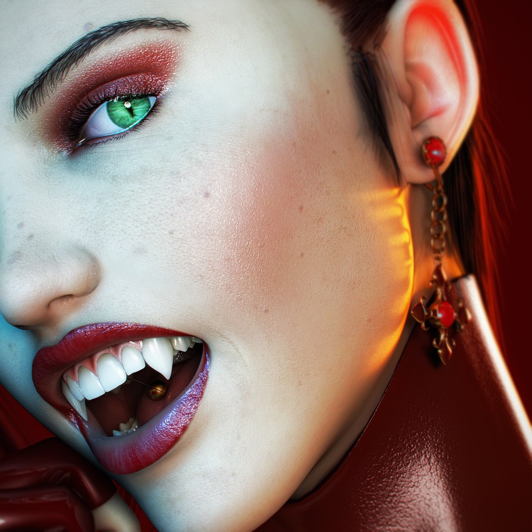 realistic female 2 vampirella 3d model
