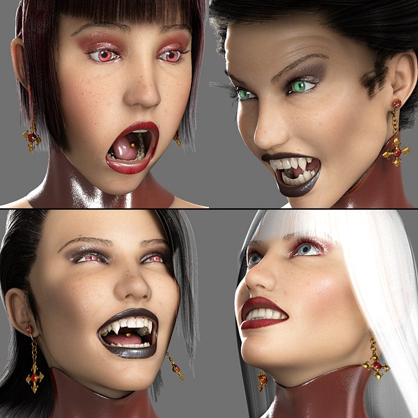 realistic female 2 vampirella 3d model