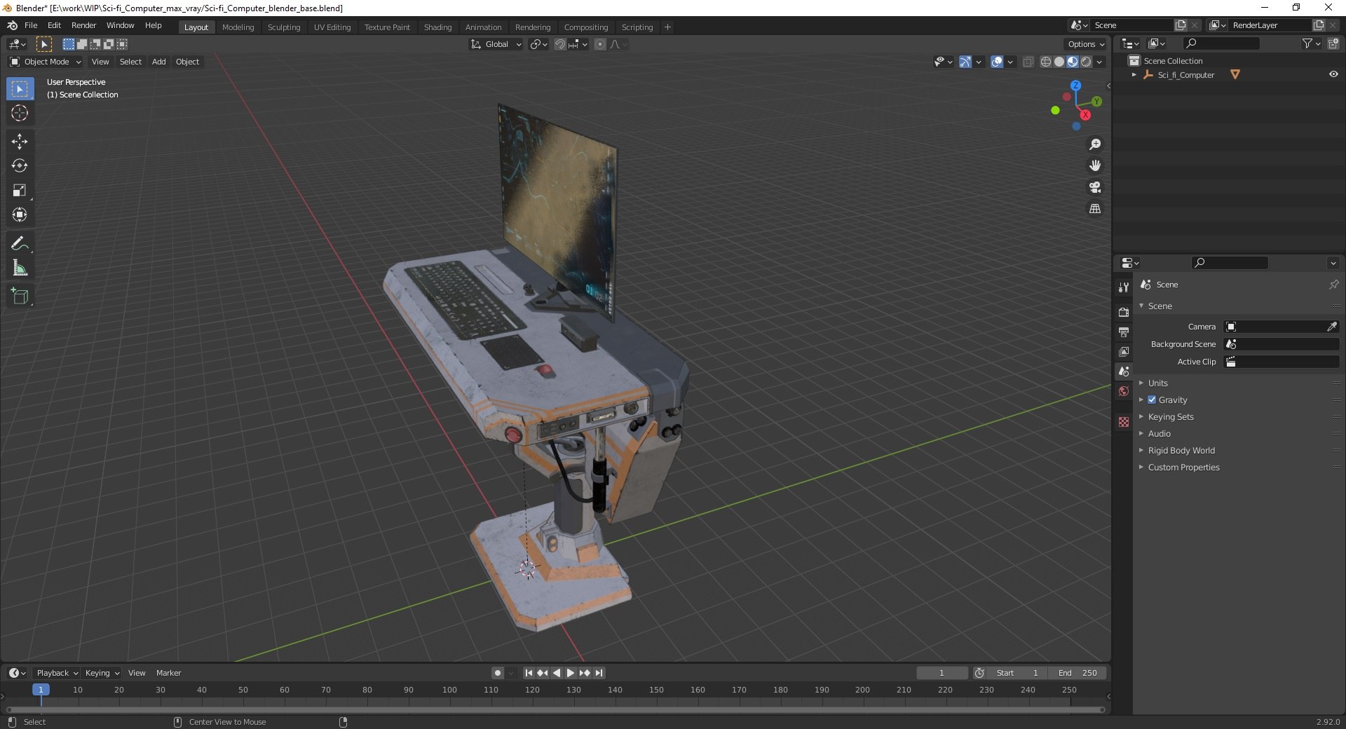 Sci-fi Computer 3D - TurboSquid 2133738