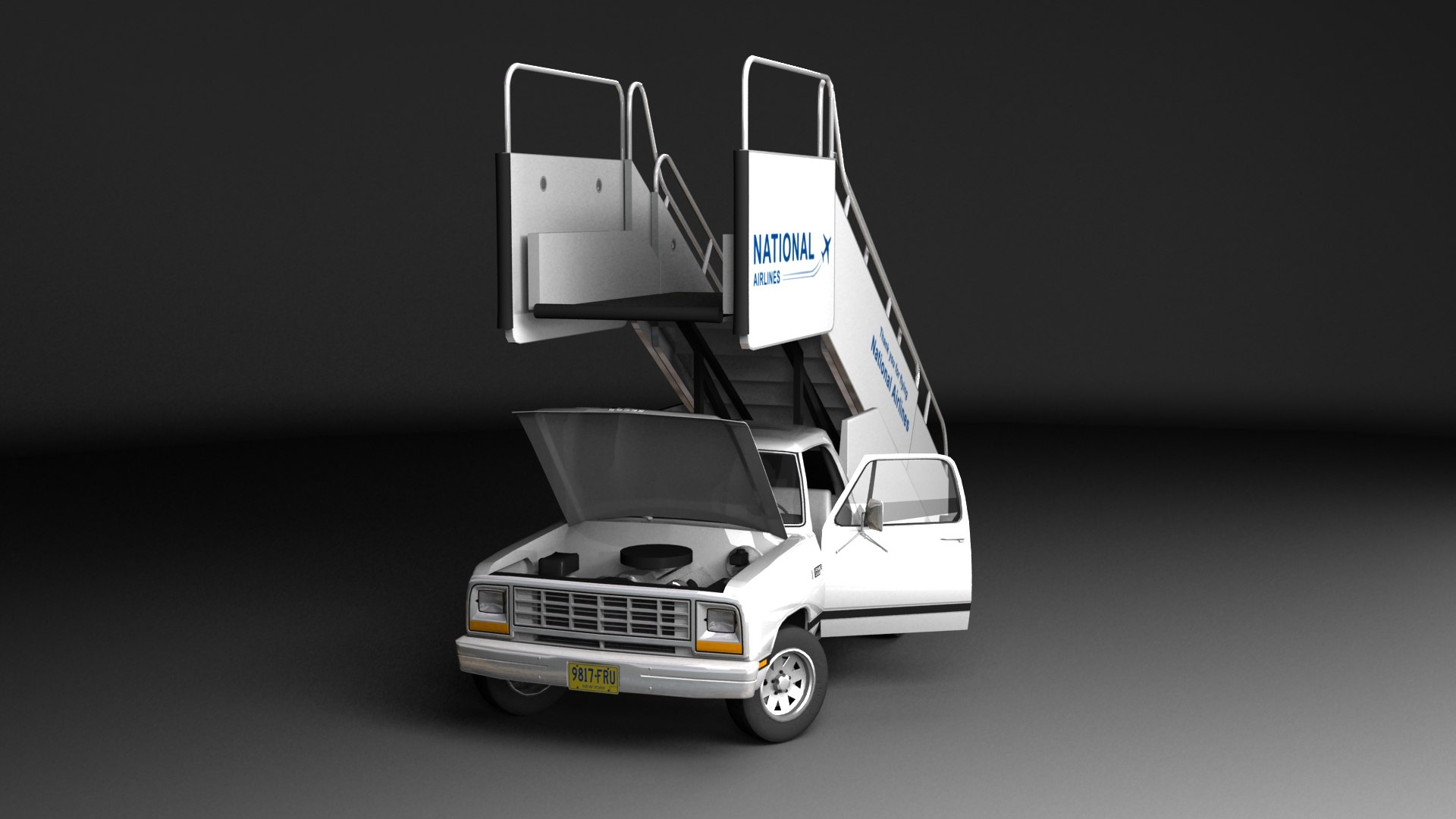 1981 Dodge Ram Stair 3D Model - TurboSquid 1804834