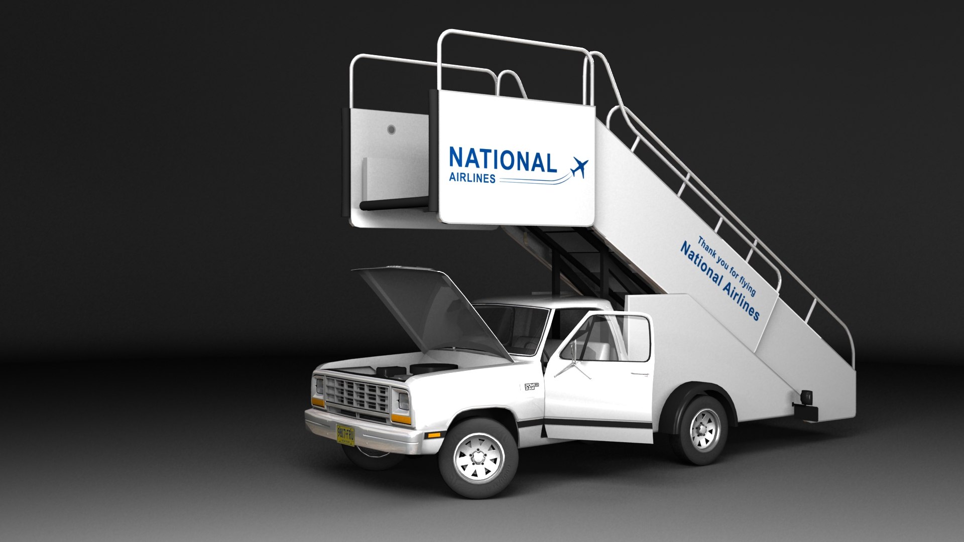 1981 Dodge Ram Stair 3D Model - TurboSquid 1804834