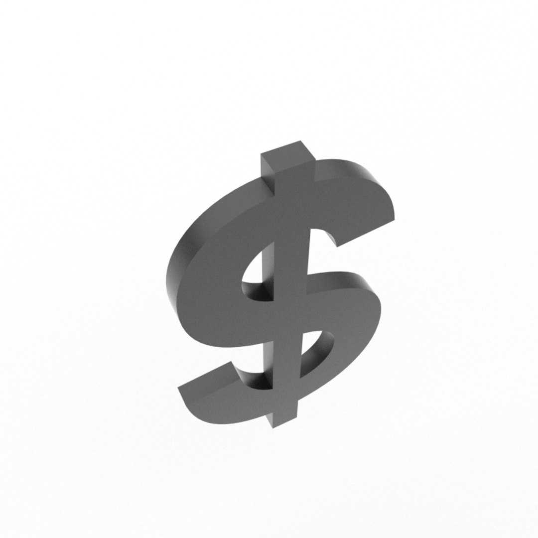 Dollar Sign Model - TurboSquid 1626459