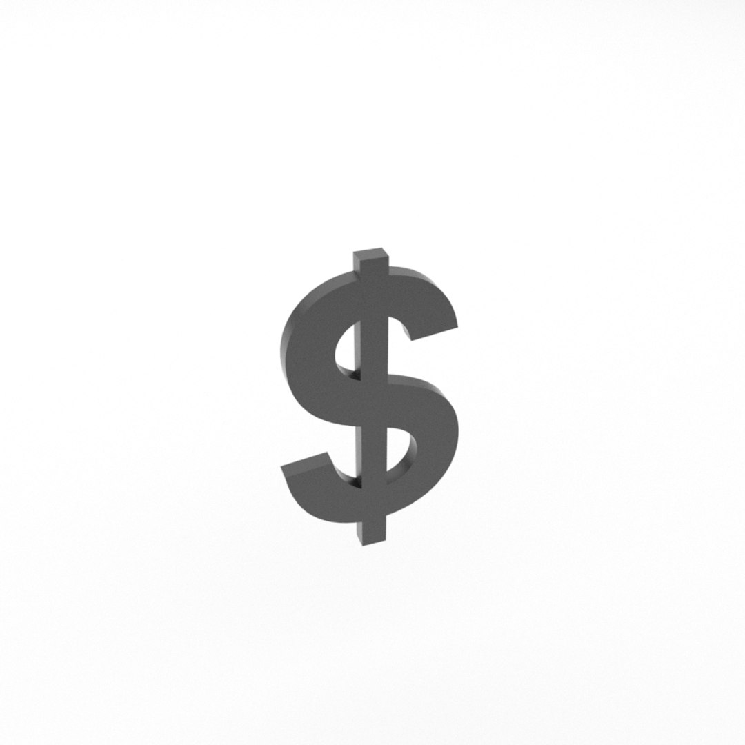 Dollar Sign Model - TurboSquid 1626459