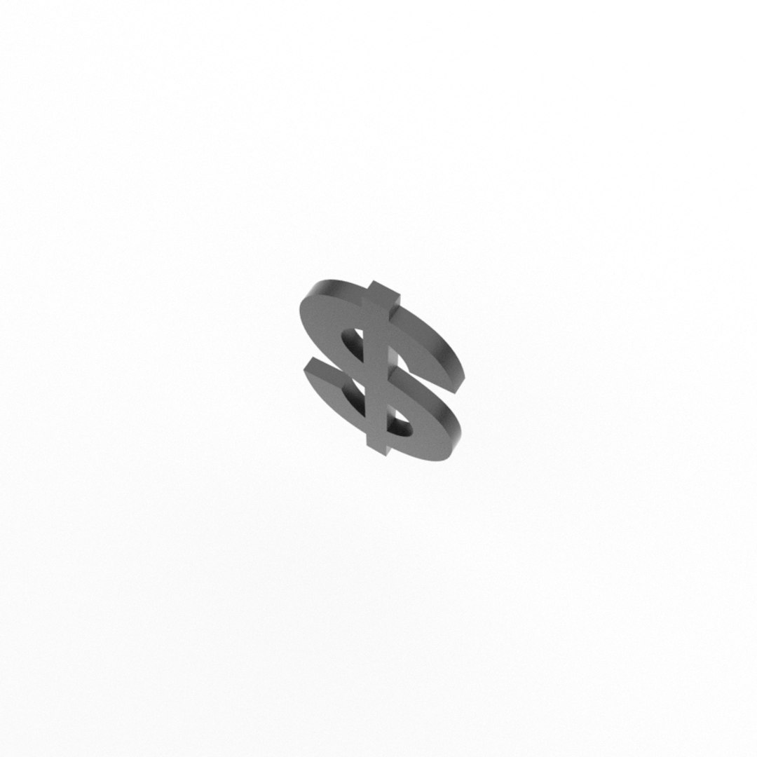 Dollar Sign Model - TurboSquid 1626459