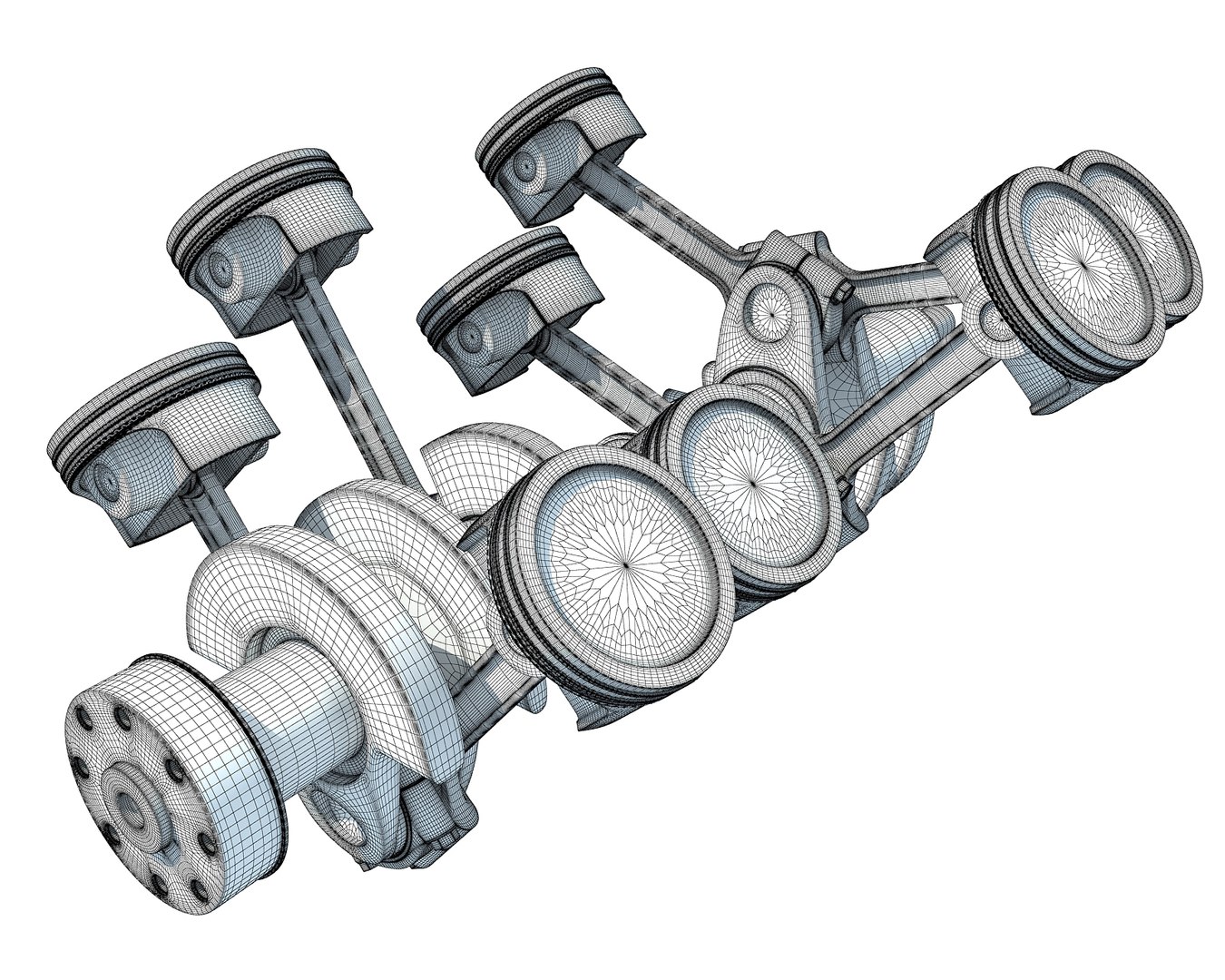 V8 Engine Cylinders 3D Model - TurboSquid 1391496