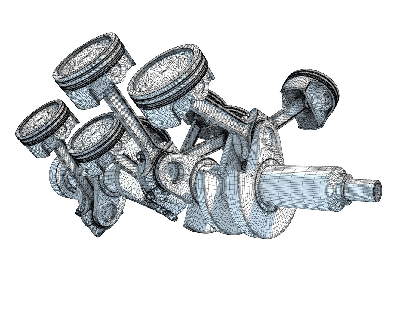 V8 Engine Cylinders 3D Model - TurboSquid 1391496