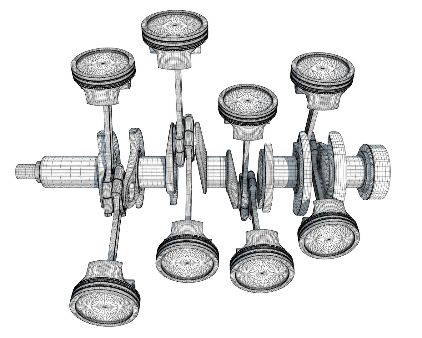 V8 Engine Cylinders 3D Model - TurboSquid 1391496