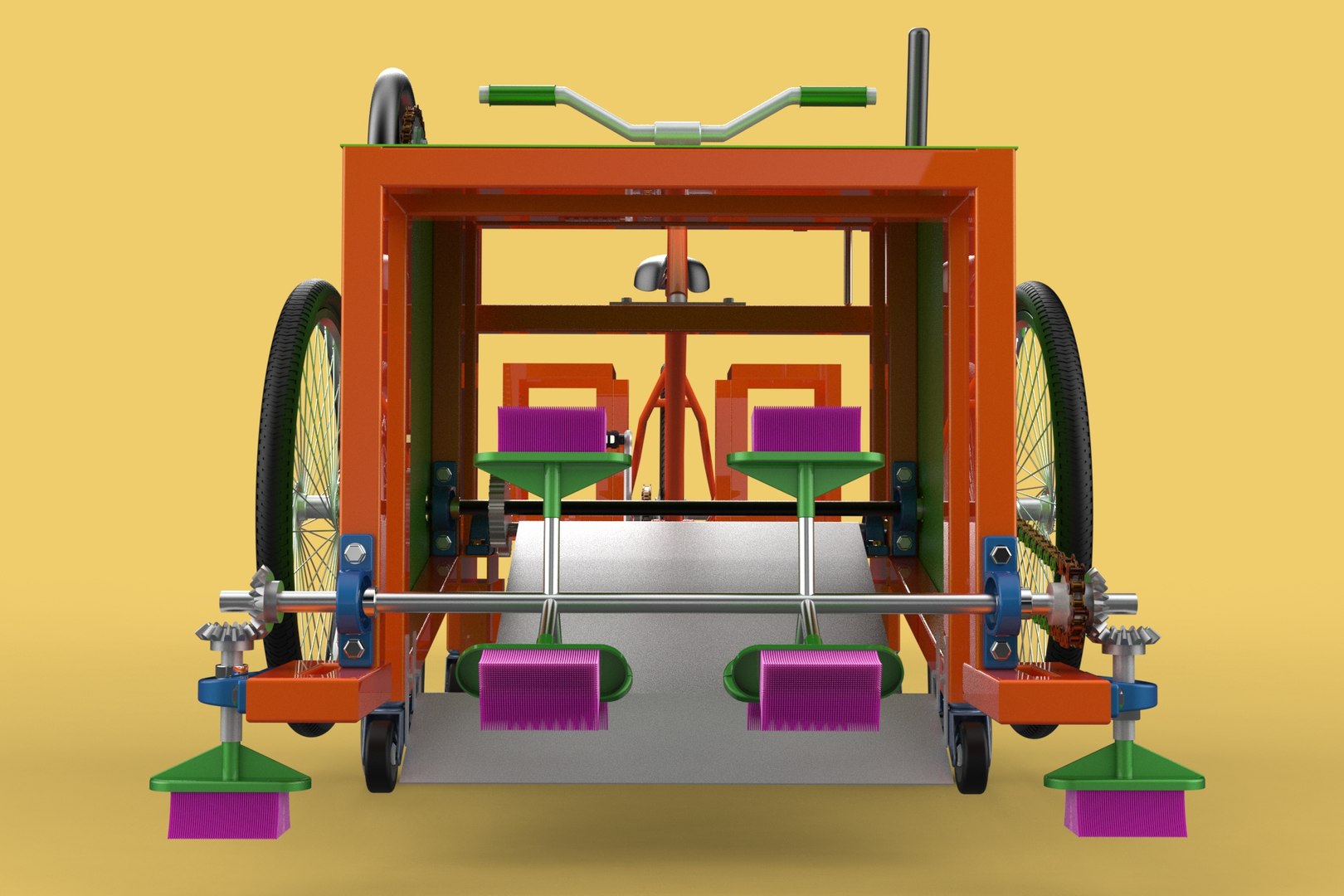 3D SWEEPER PEDAL BIKE TRICYCLE BICYCLE CLEANER SWAB MOP MACHINE ...