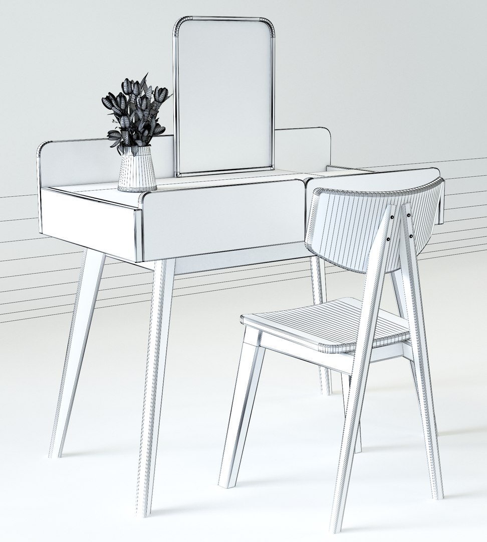 Elegant Dressing Table Model - TurboSquid 1521226