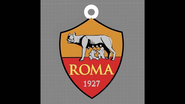 可打印和渲染的罗马队徽盾牌钥匙扣3D模型 - TurboSquid 2227848