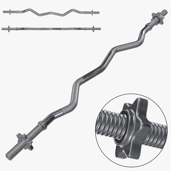 Weight bar curved 3D model - TurboSquid 1658274