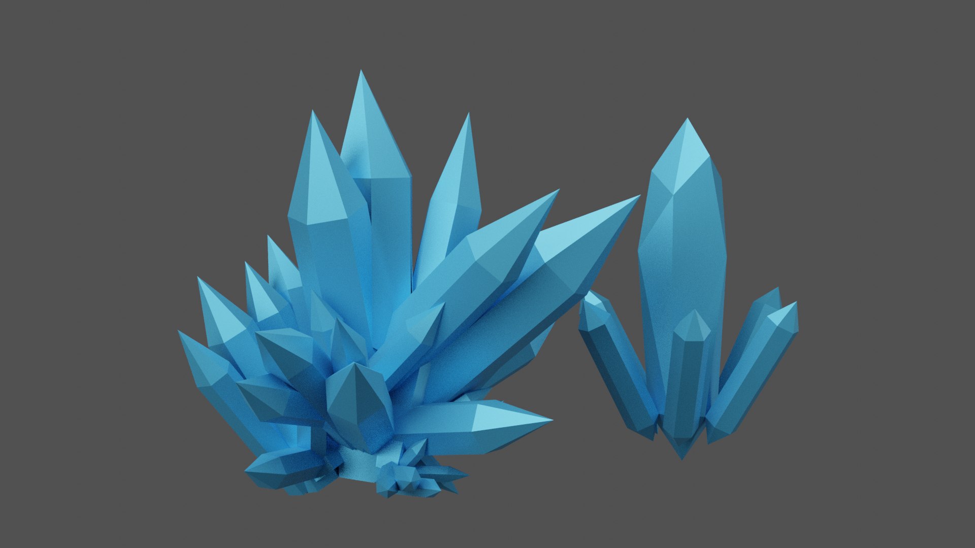 Blue Crystals 3D Model - TurboSquid 2030367