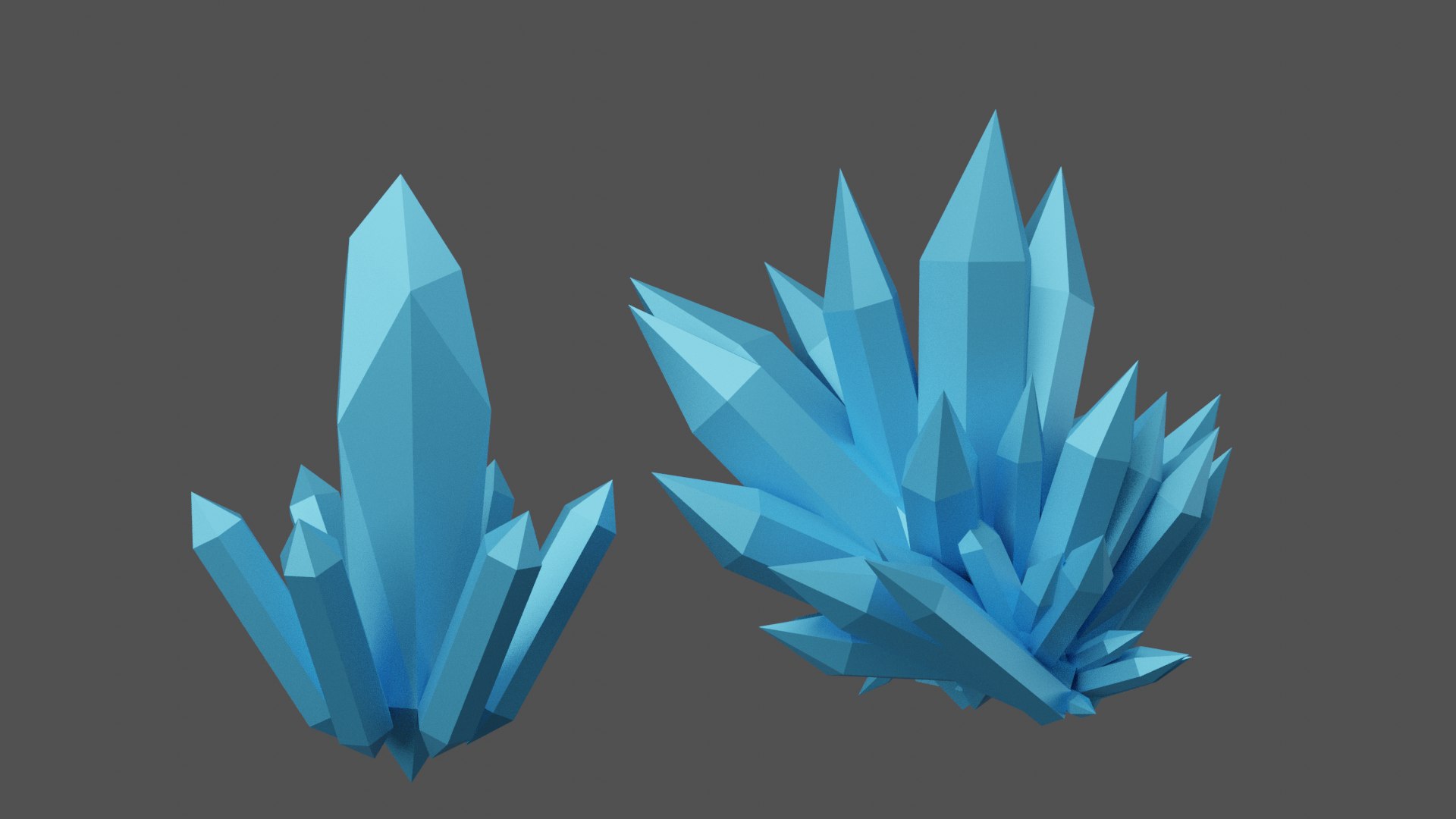 Blue Crystals 3D Model - TurboSquid 2030367