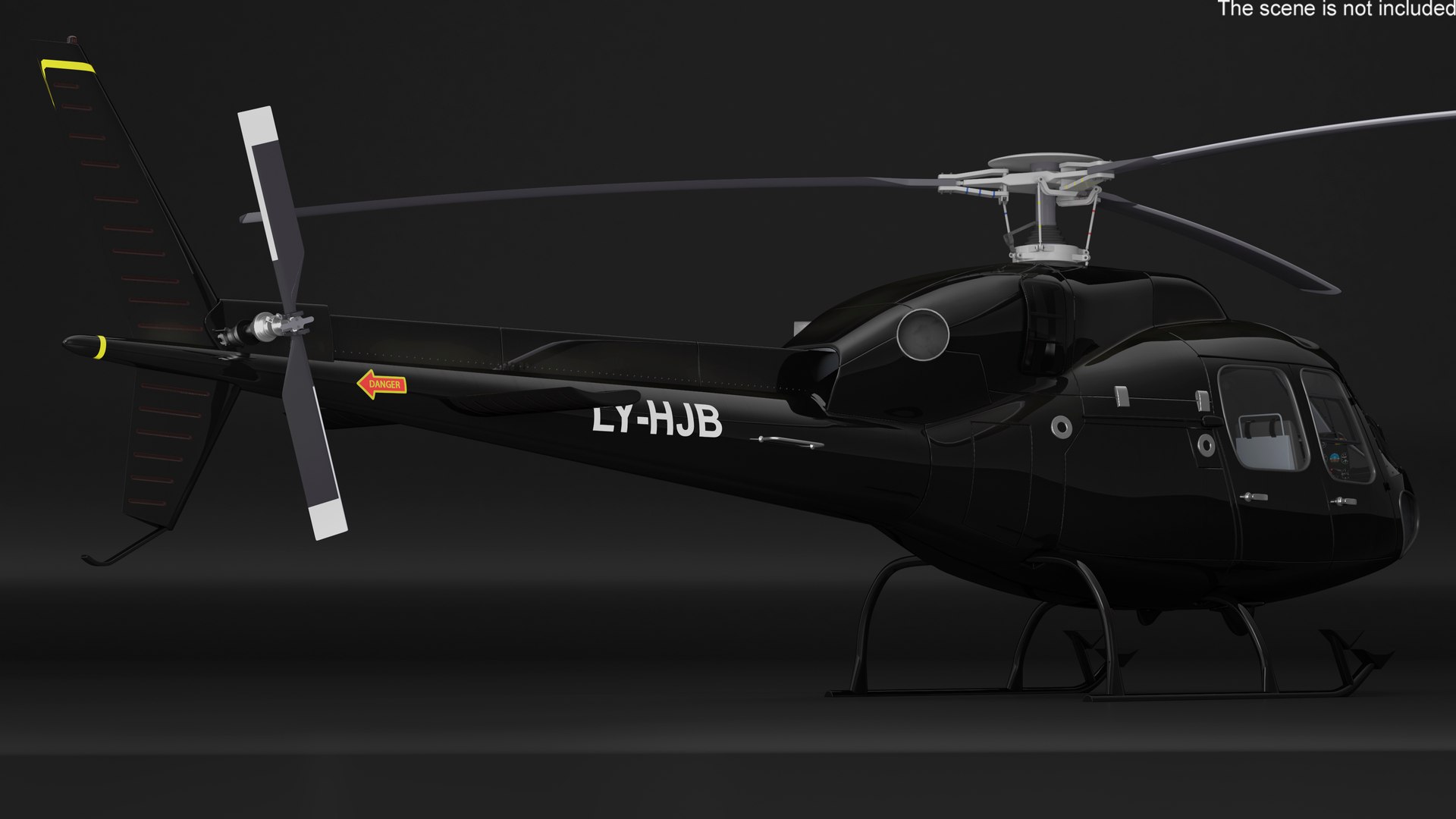 3D Helicopter Eurocopter AS355 Rigged Model - TurboSquid 2140586