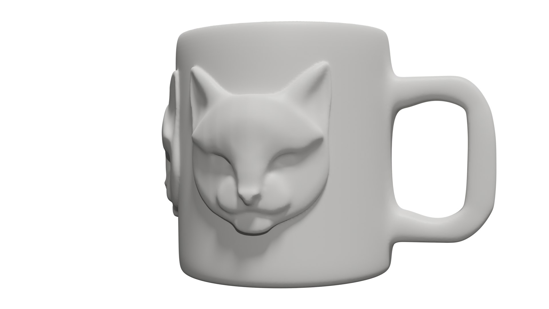 Cat Face Relief Mug 3D Model 3D Model - TurboSquid 2264491