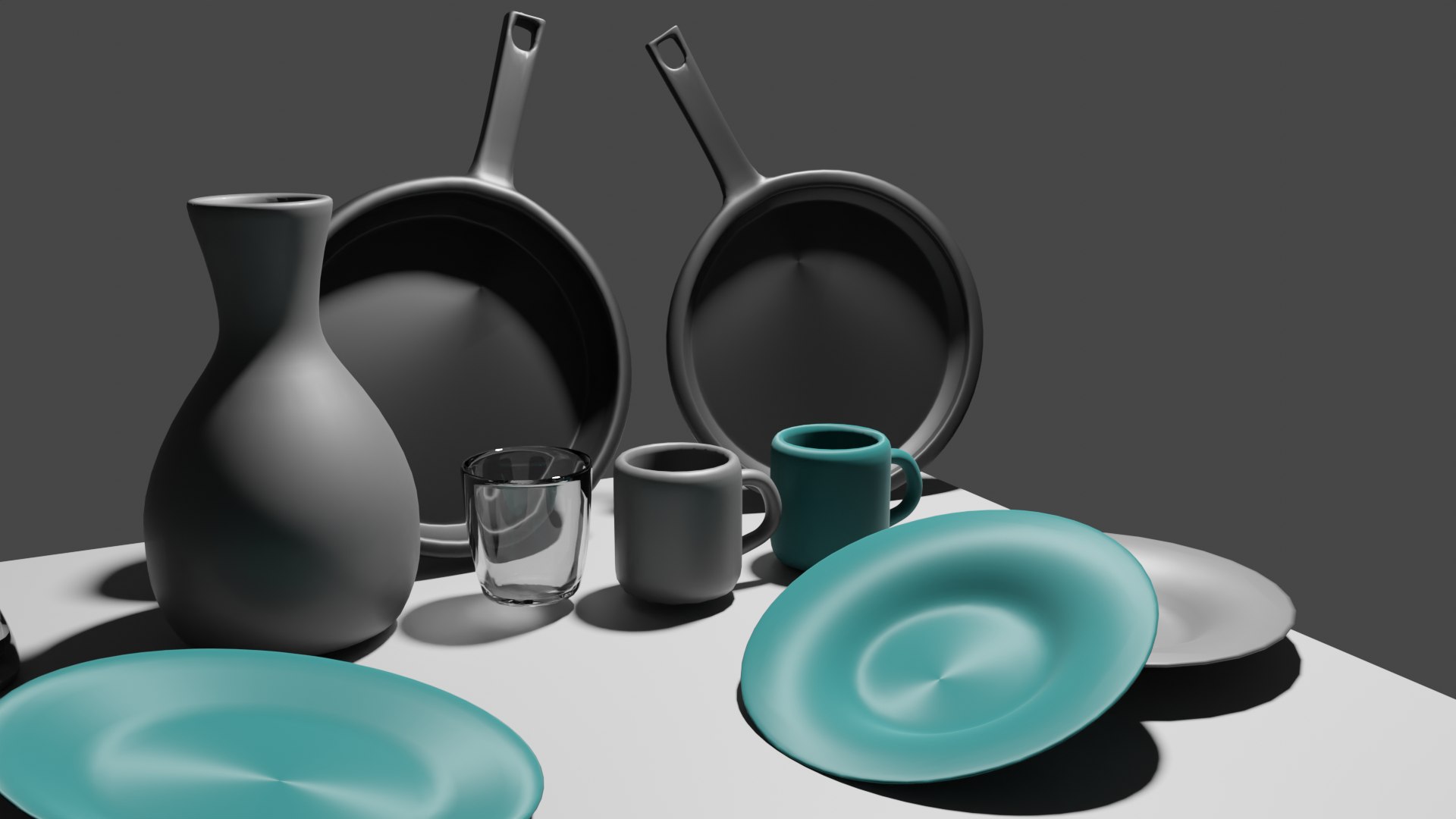 Kitchen Dishes 3D Model - TurboSquid 2093682