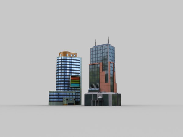 3D Modern Building pack 2 low poly - TurboSquid 1860675
