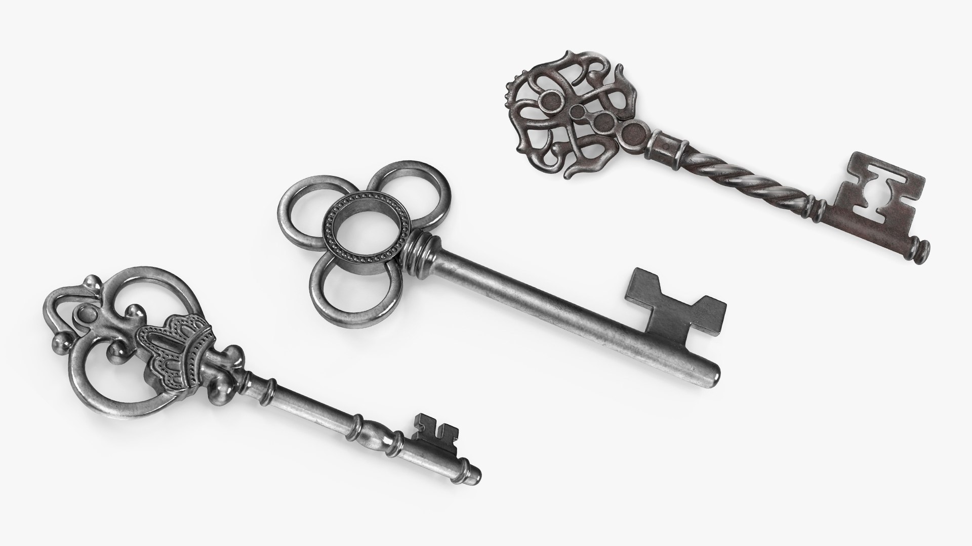 Vintage Keys Collection 3 3D - TurboSquid 2248799