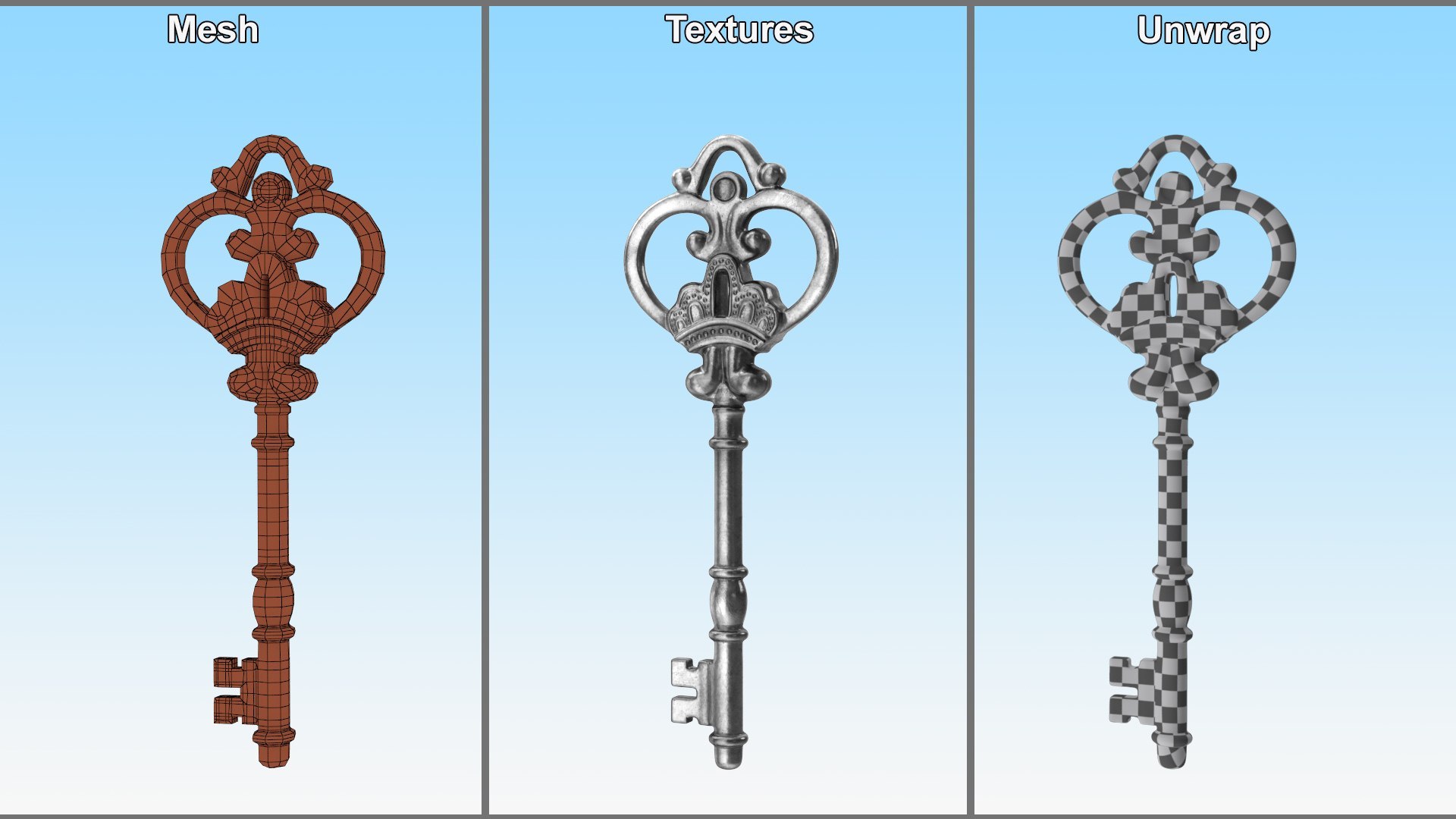 Vintage Keys Collection 3 3D - TurboSquid 2248799