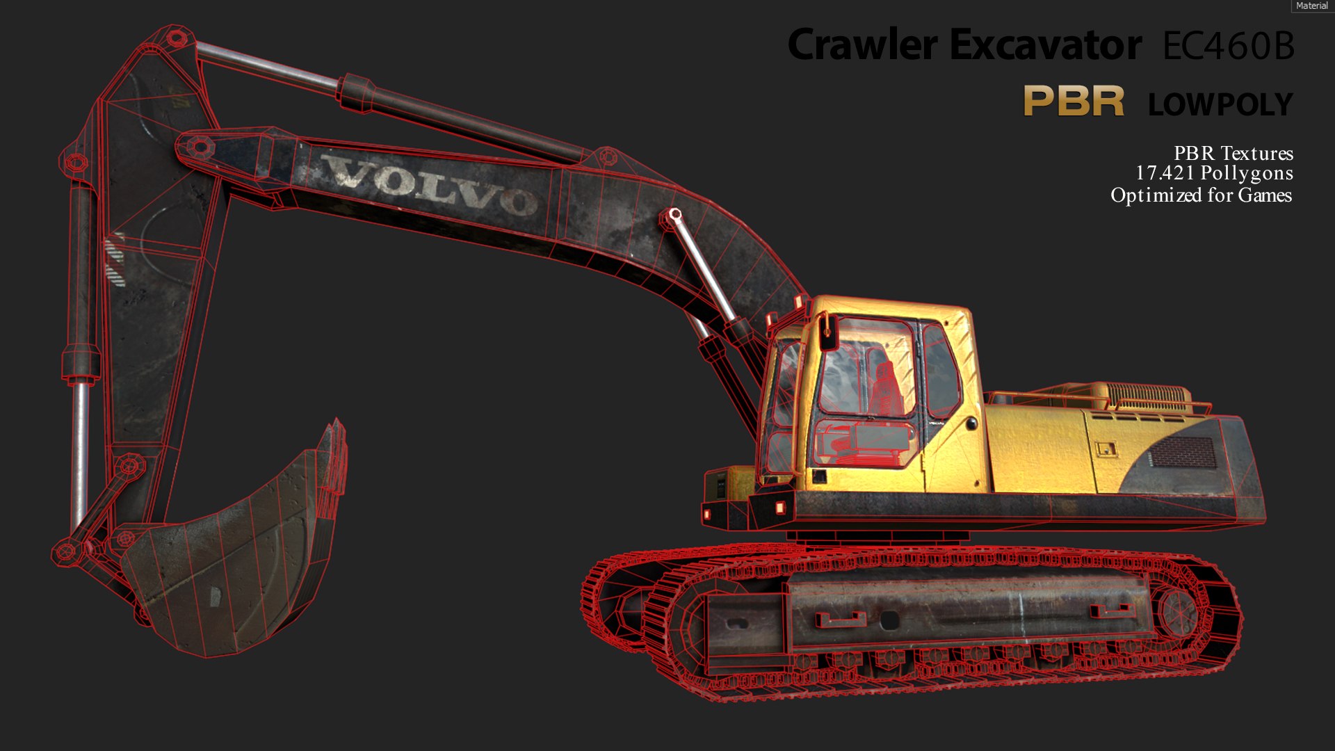 Crawler Excavator Ec460b 3D - TurboSquid 1542146