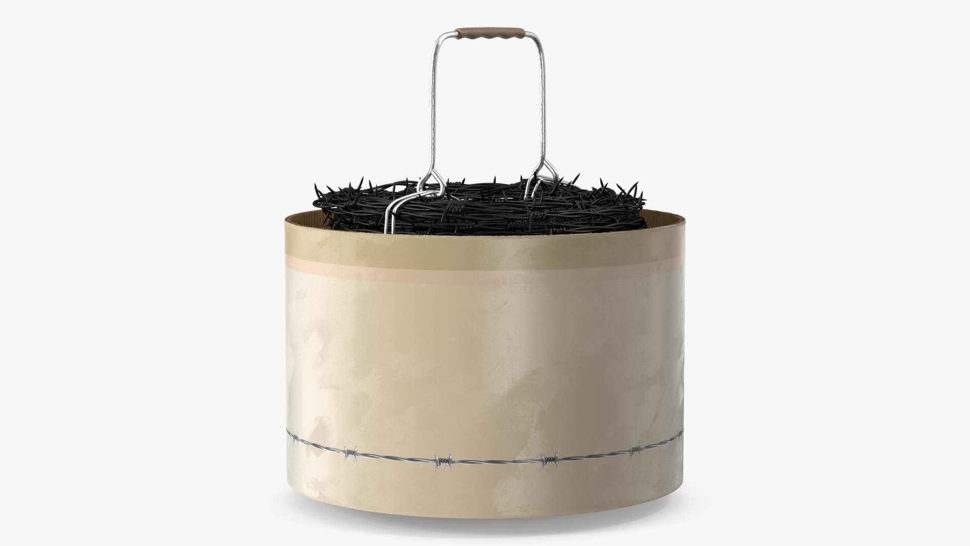 3D Barbed Black Wire In Cardboard Packaging - TurboSquid 2194839