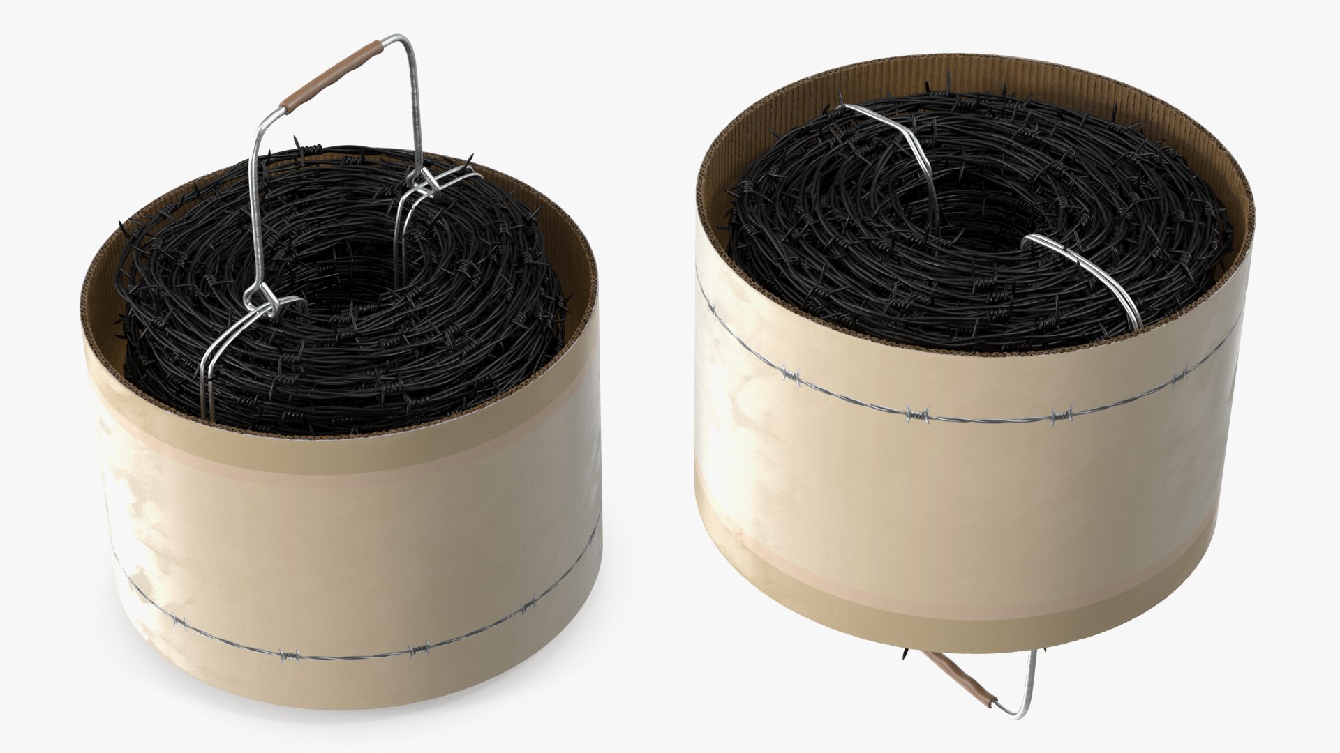 3D Barbed Black Wire In Cardboard Packaging - TurboSquid 2194839