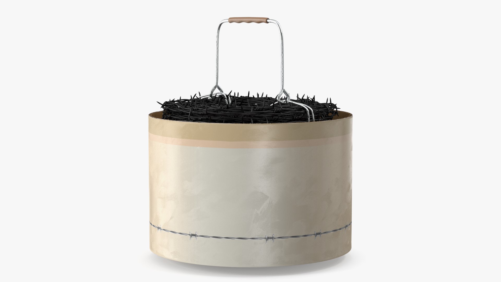 3D Barbed Black Wire In Cardboard Packaging - TurboSquid 2194839