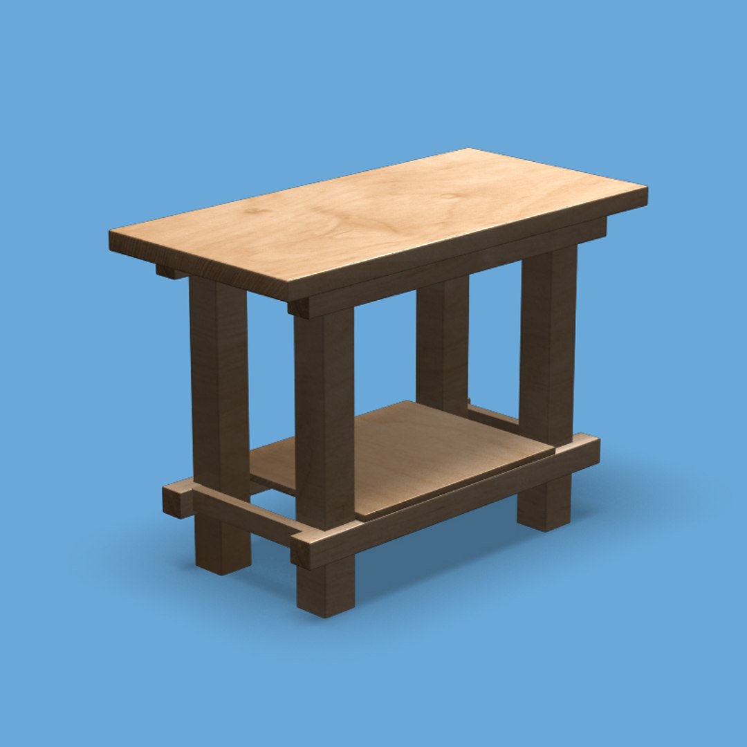 3d Model Of Bench Workbench Table