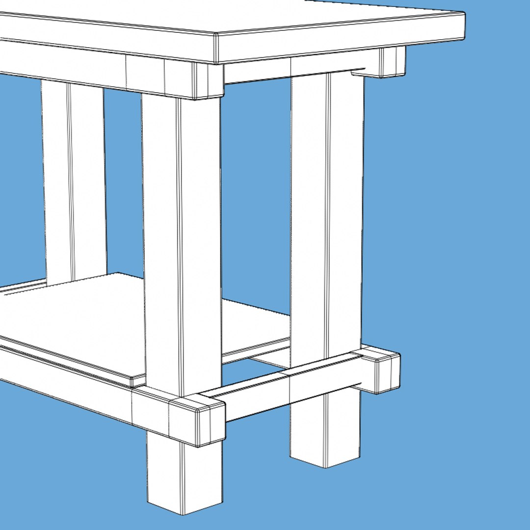 3d Model Of Bench Workbench Table