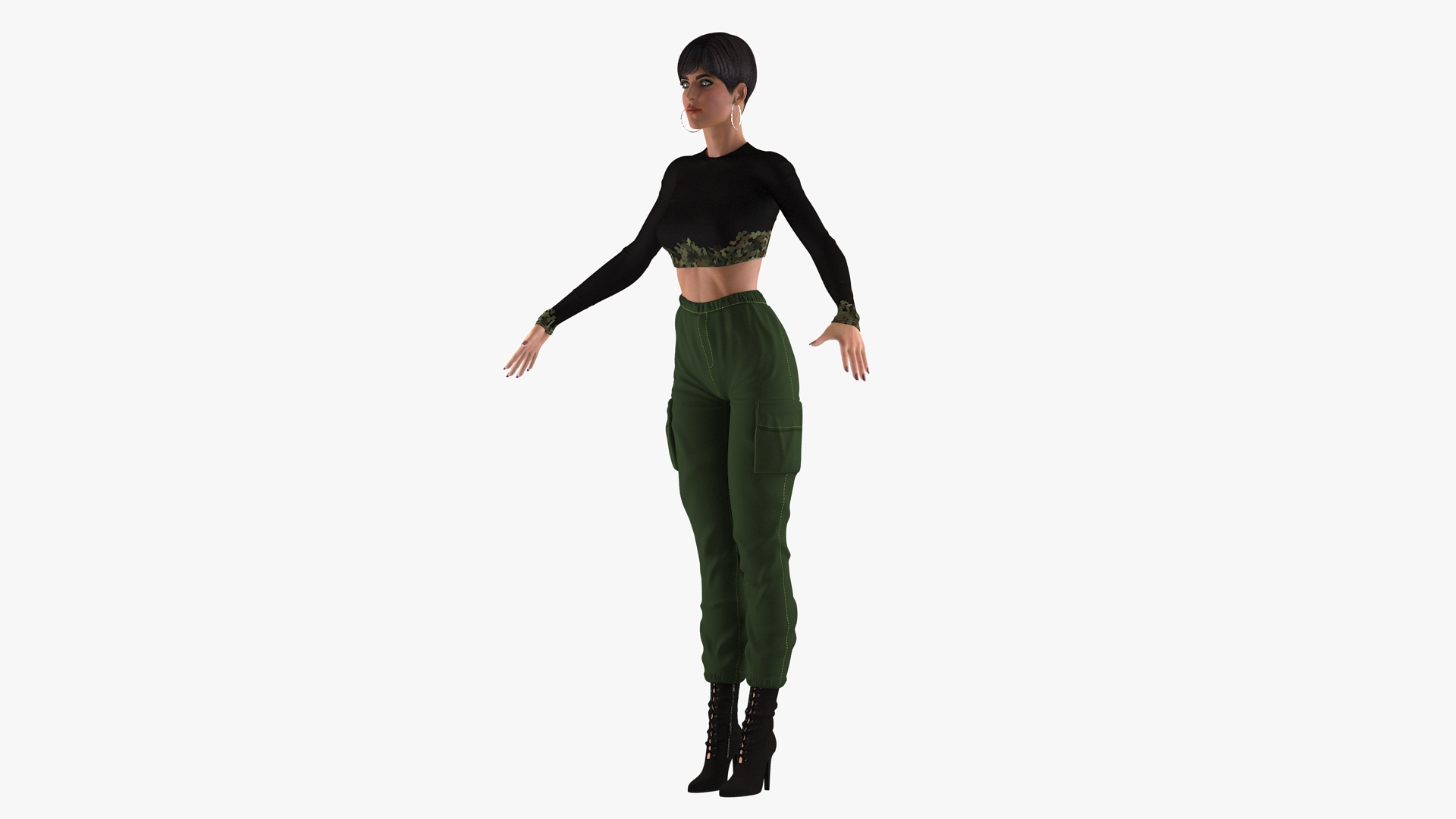 Woman Casual Clothes Female Rigged 3D Model - TurboSquid 1527990