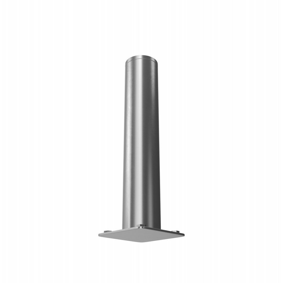 Safety Bollard Chrome 3D - TurboSquid 1832456