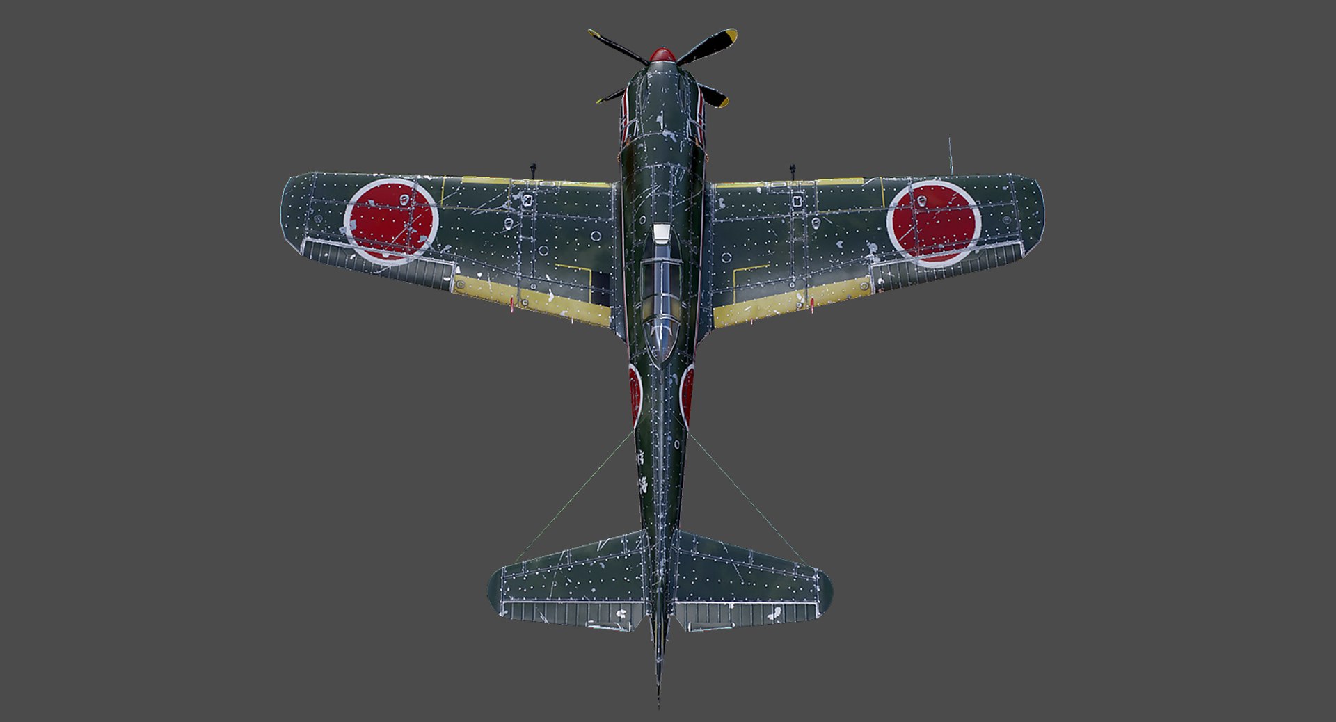 Aircraft Nakajima Ki-84 Hayate 3d Max