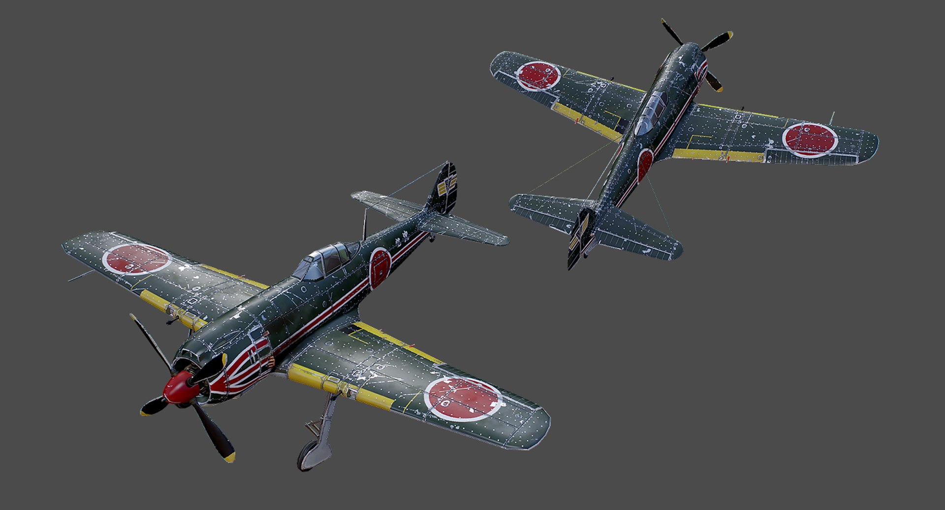 Aircraft Nakajima Ki-84 Hayate 3d Max