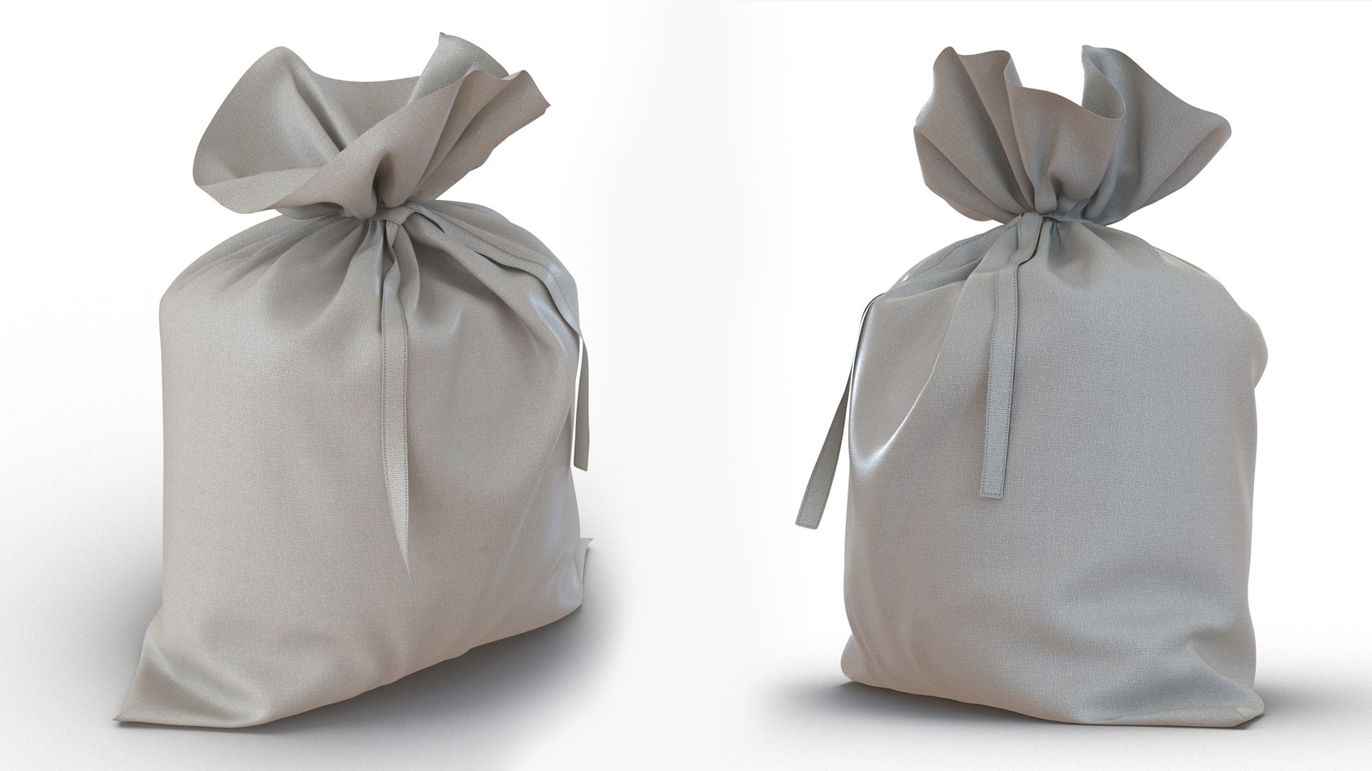 3D Canvas Sack Tied Model - TurboSquid 2271122