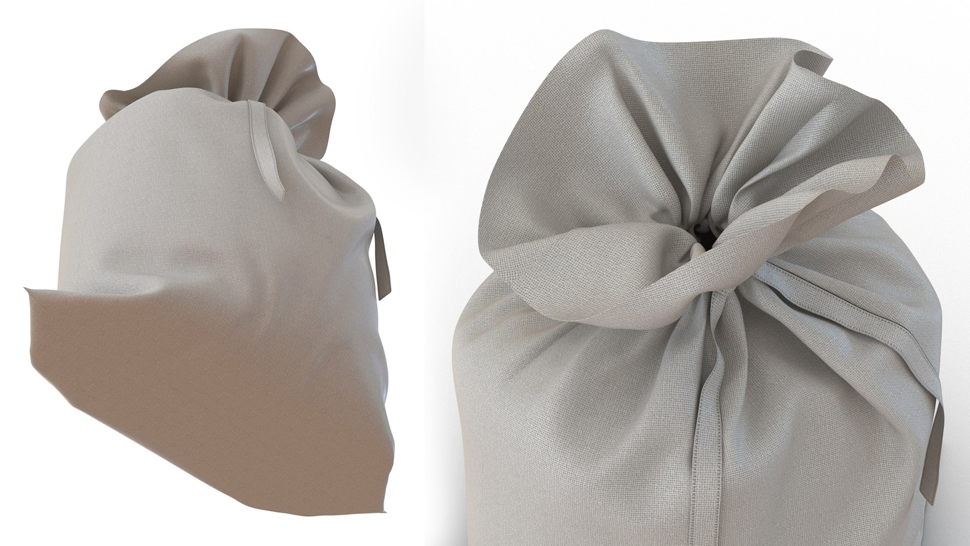 3D Canvas Sack Tied Model - TurboSquid 2271122