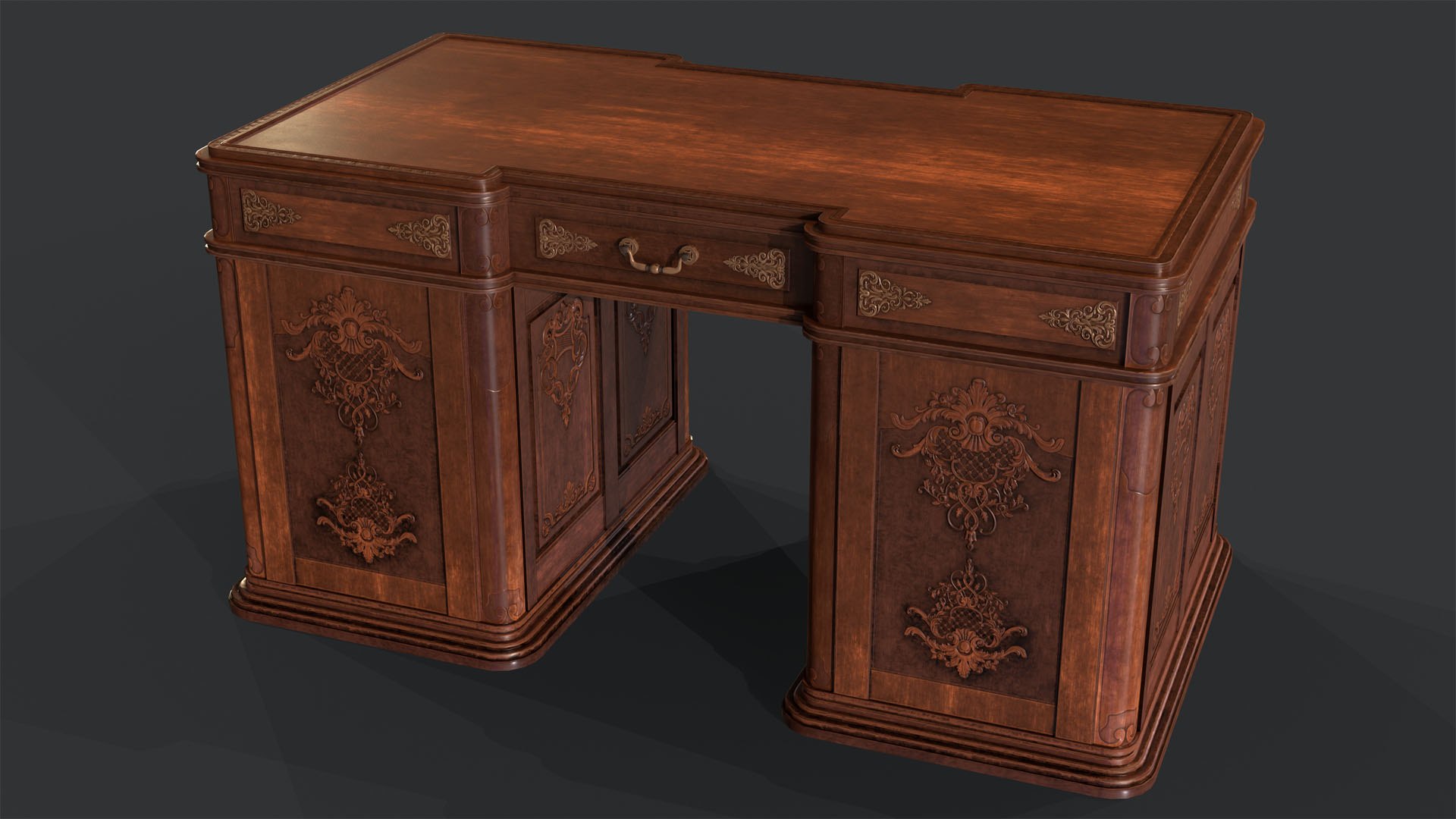 Gothic Desk 3D Model - TurboSquid 2217676