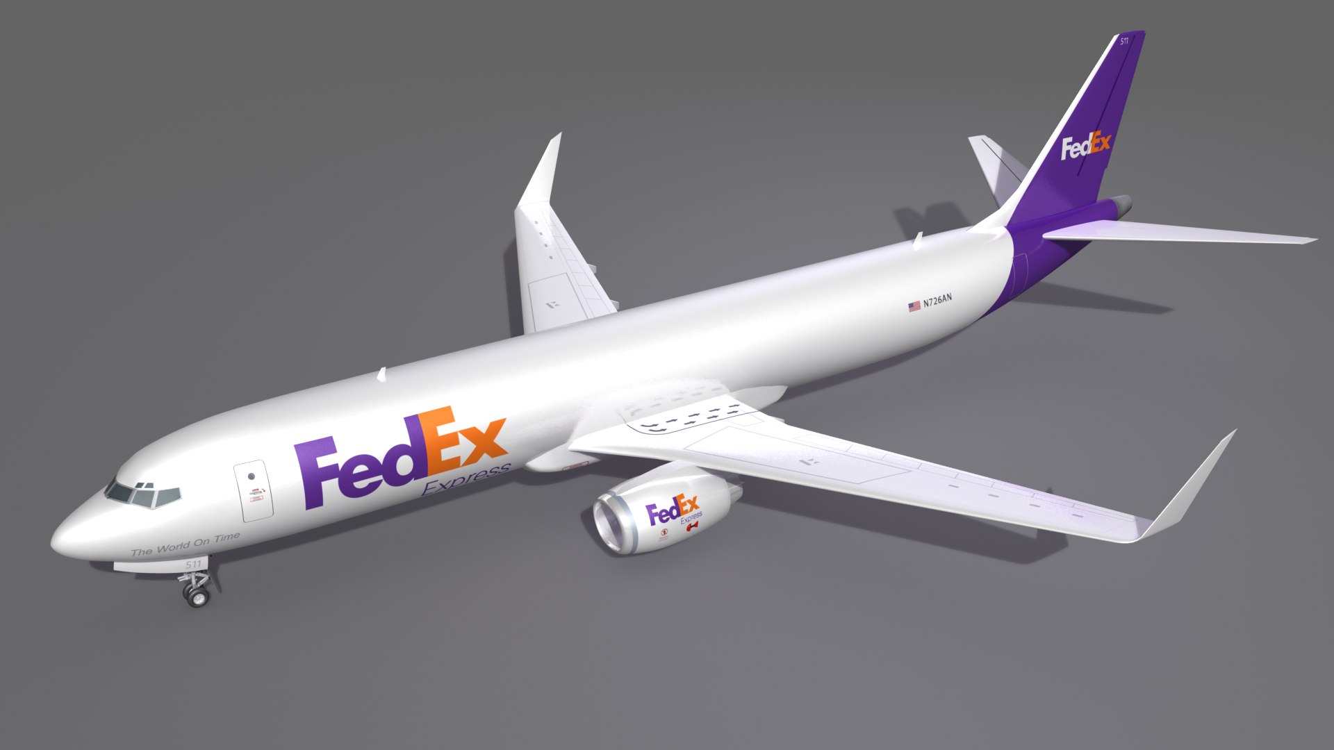 Fedex Airlines Airplane Generic 3D Model - TurboSquid 1469776