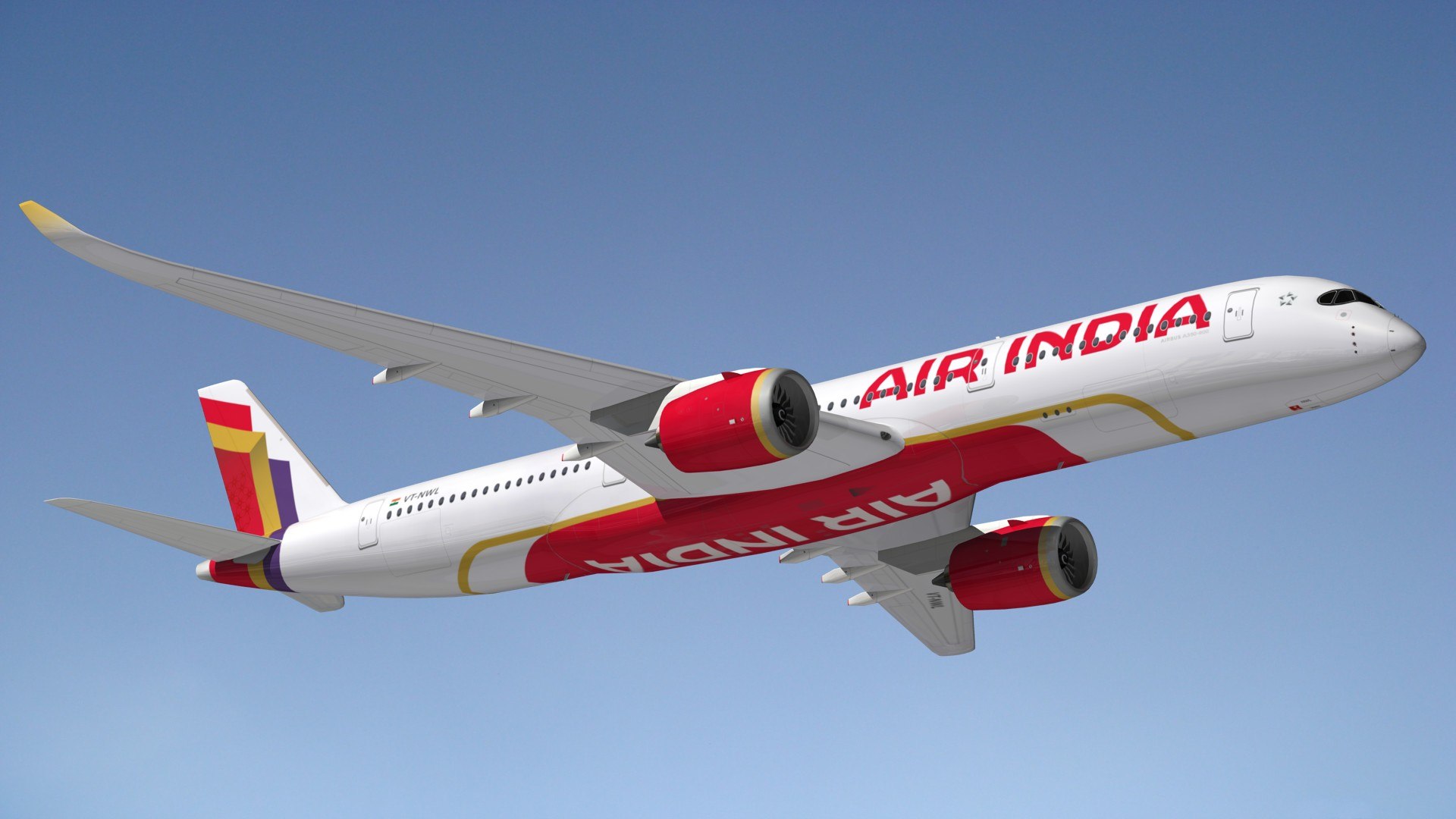 Airbus A350 Air India Model - TurboSquid 2112286