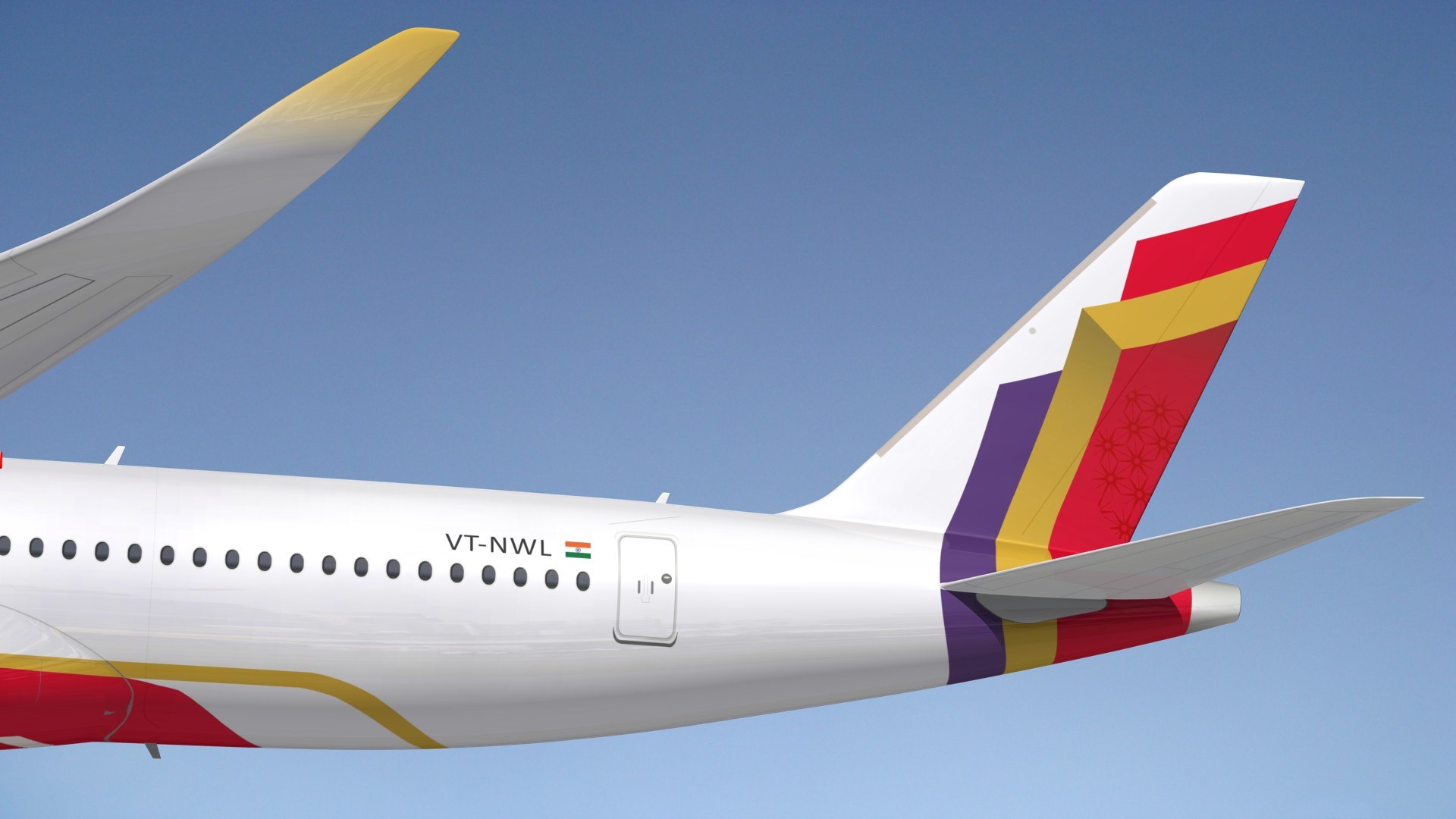 Airbus A350 Air India Model - TurboSquid 2112286