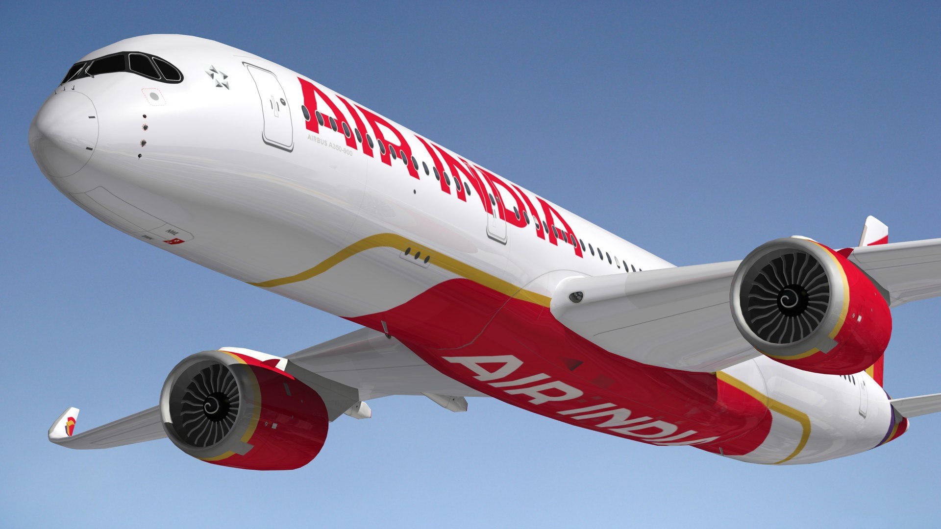 Airbus A350 Air India Model - TurboSquid 2112286