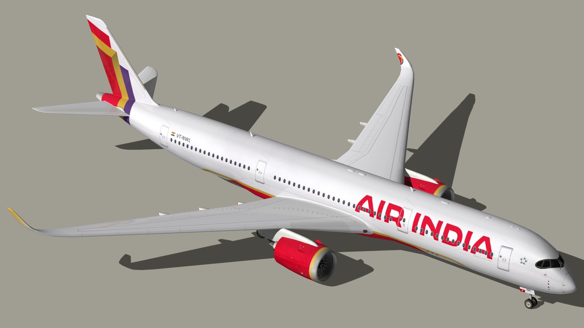 Airbus A350 Air India Model - TurboSquid 2112286