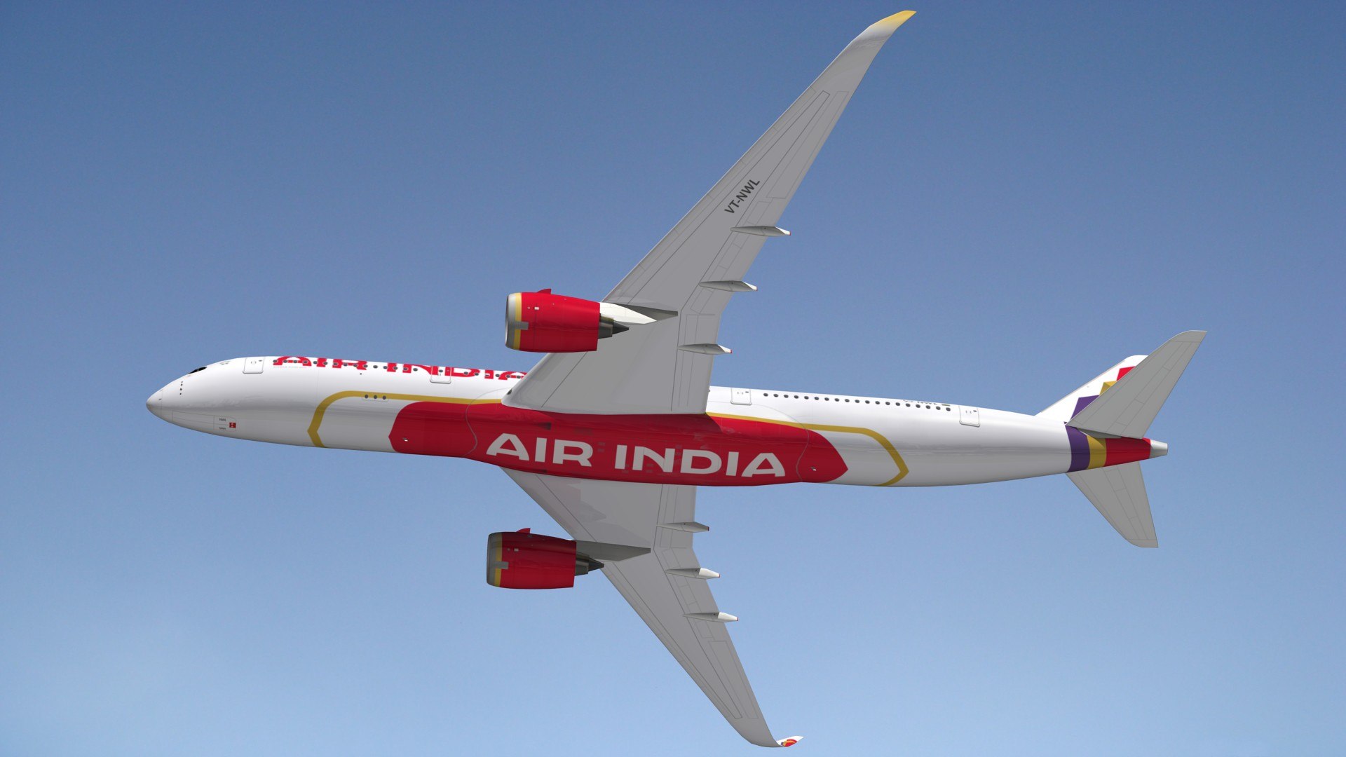 Airbus A350 Air India Model - TurboSquid 2112286