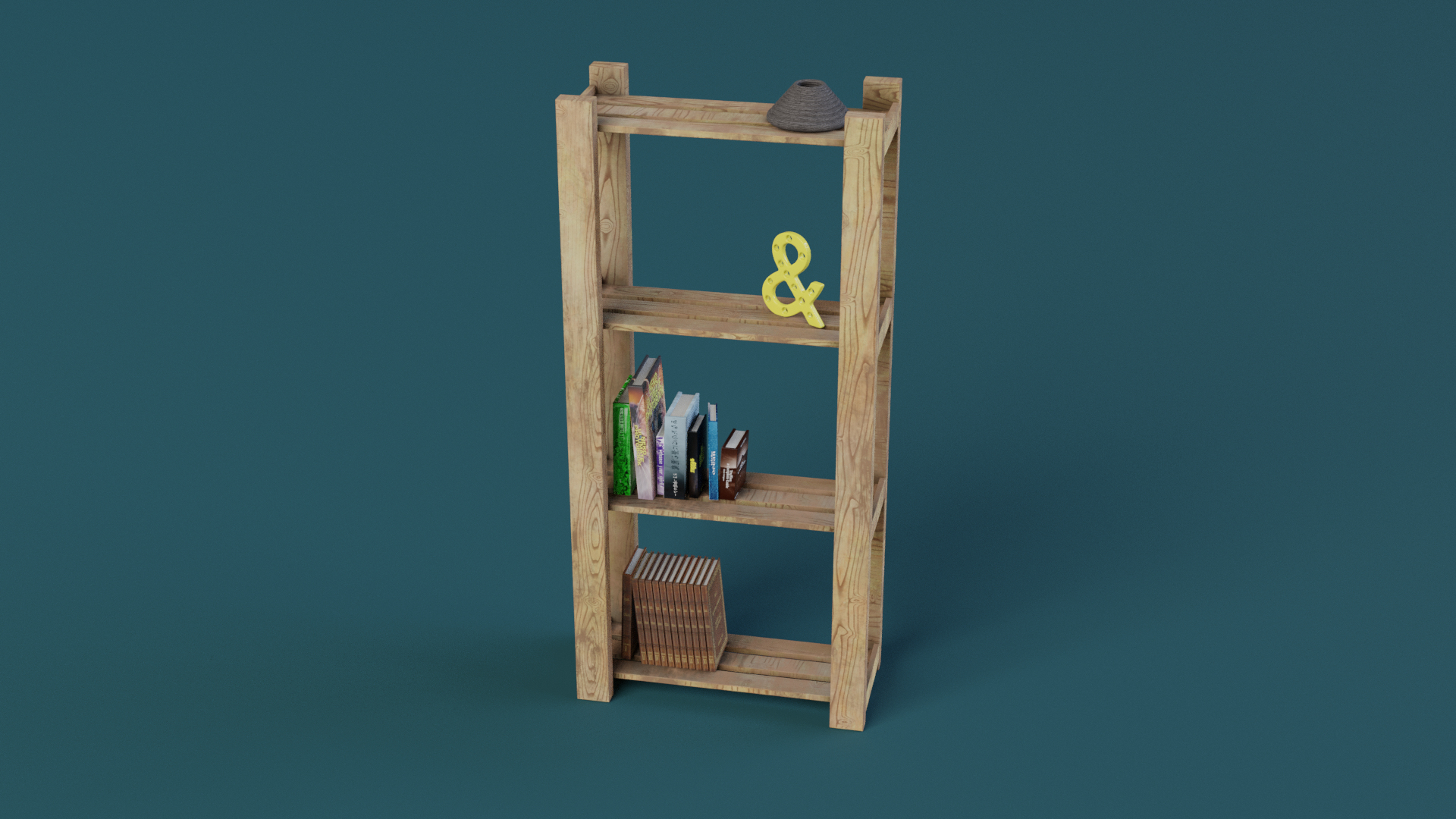 Bookshelf Model - TurboSquid 2046063