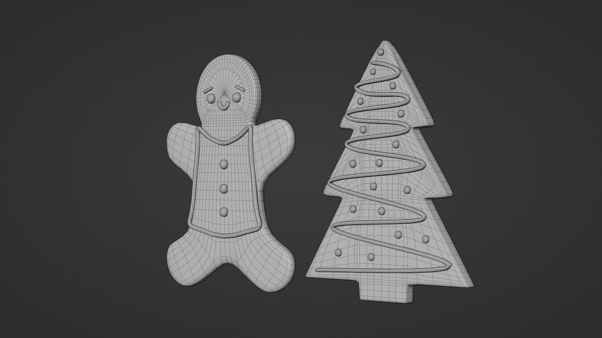 Free Gingerbread Christmas Cookies 3D Model - TurboSquid 1990402