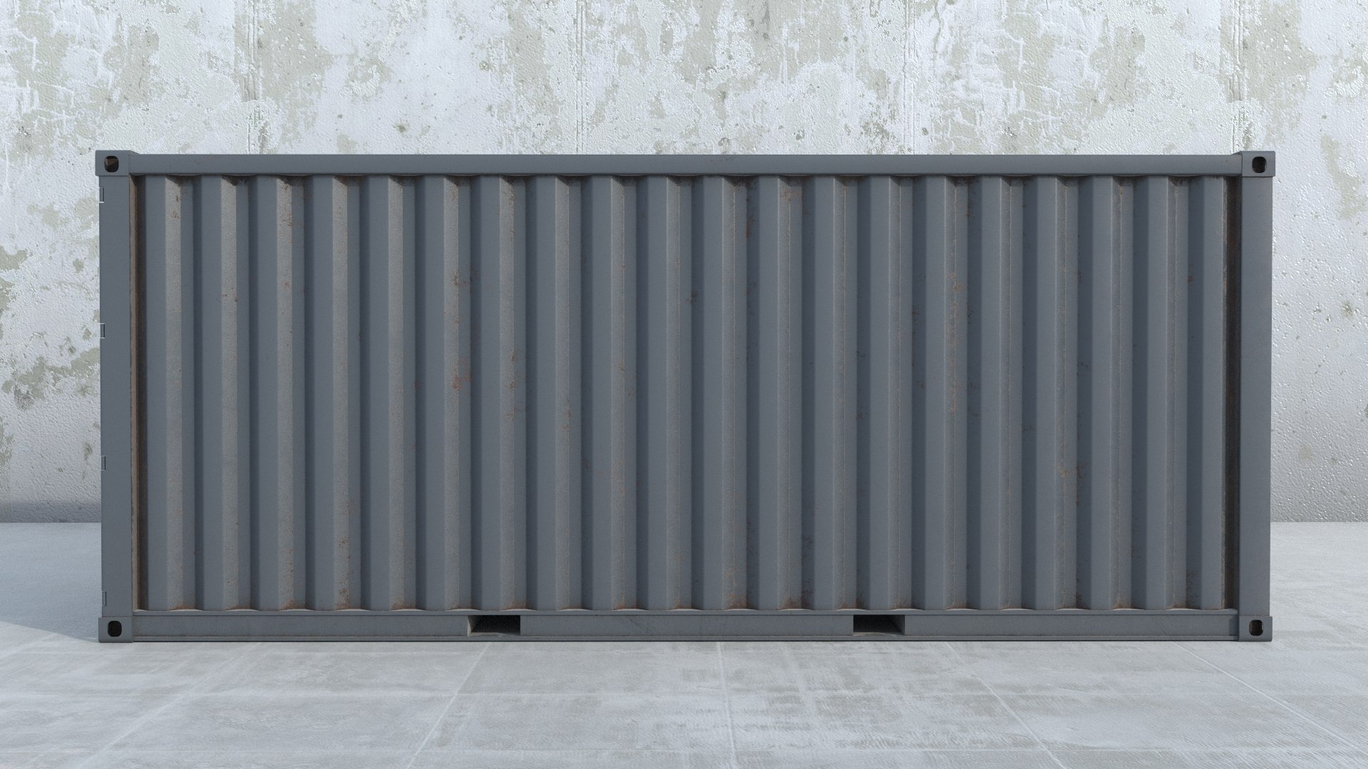 3D Cargo Container Grey HD - TurboSquid 2123636